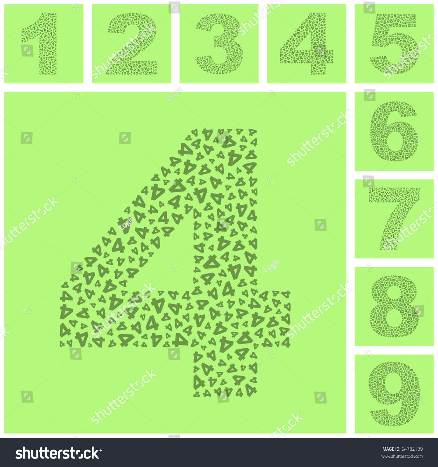 Number Sign Vector Set Stock Vector (royalty Free) 64782139 | Shutterstock