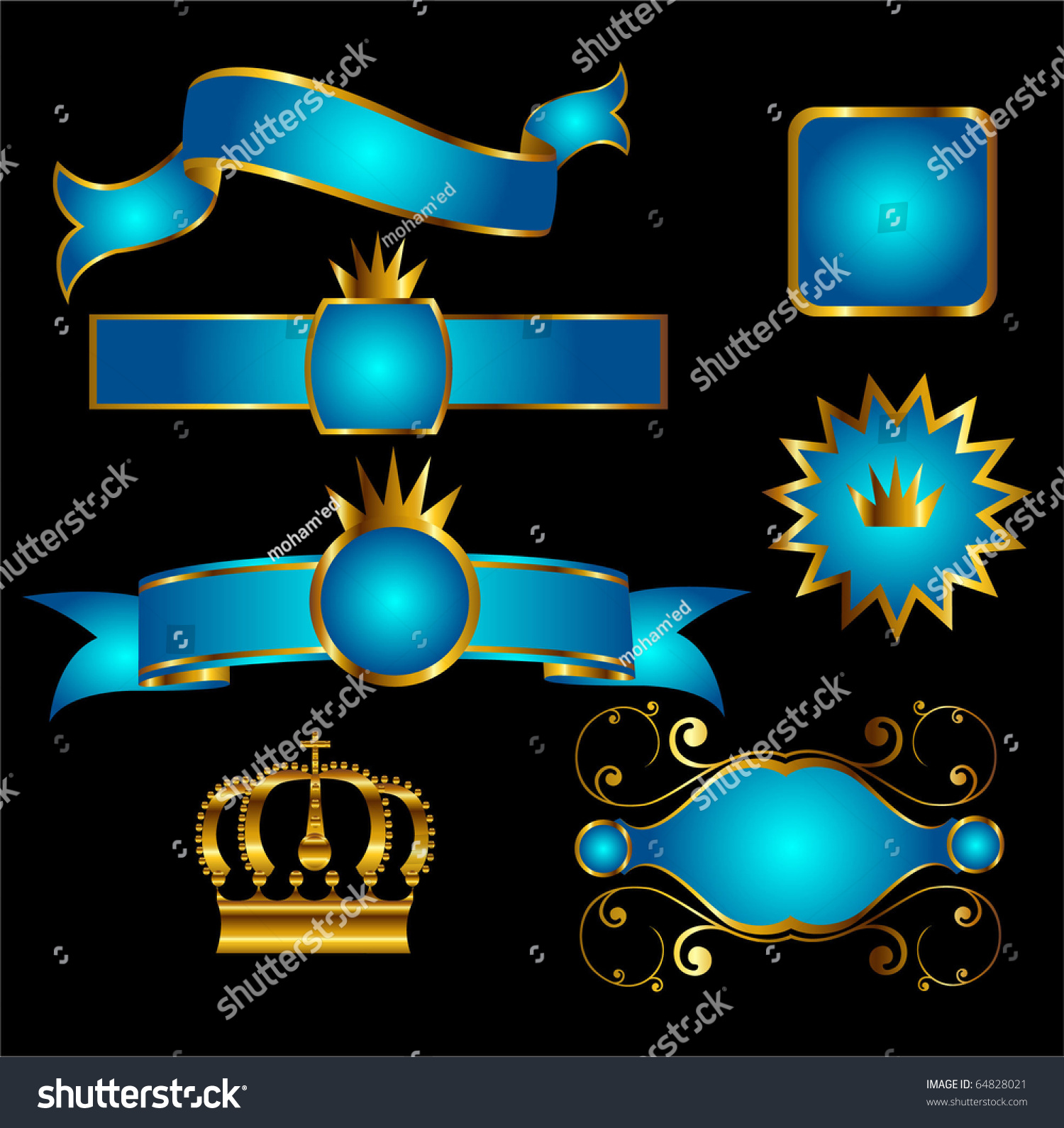 Royal Designing Elements Stock Vector (Royalty Free) 64828021 ...
