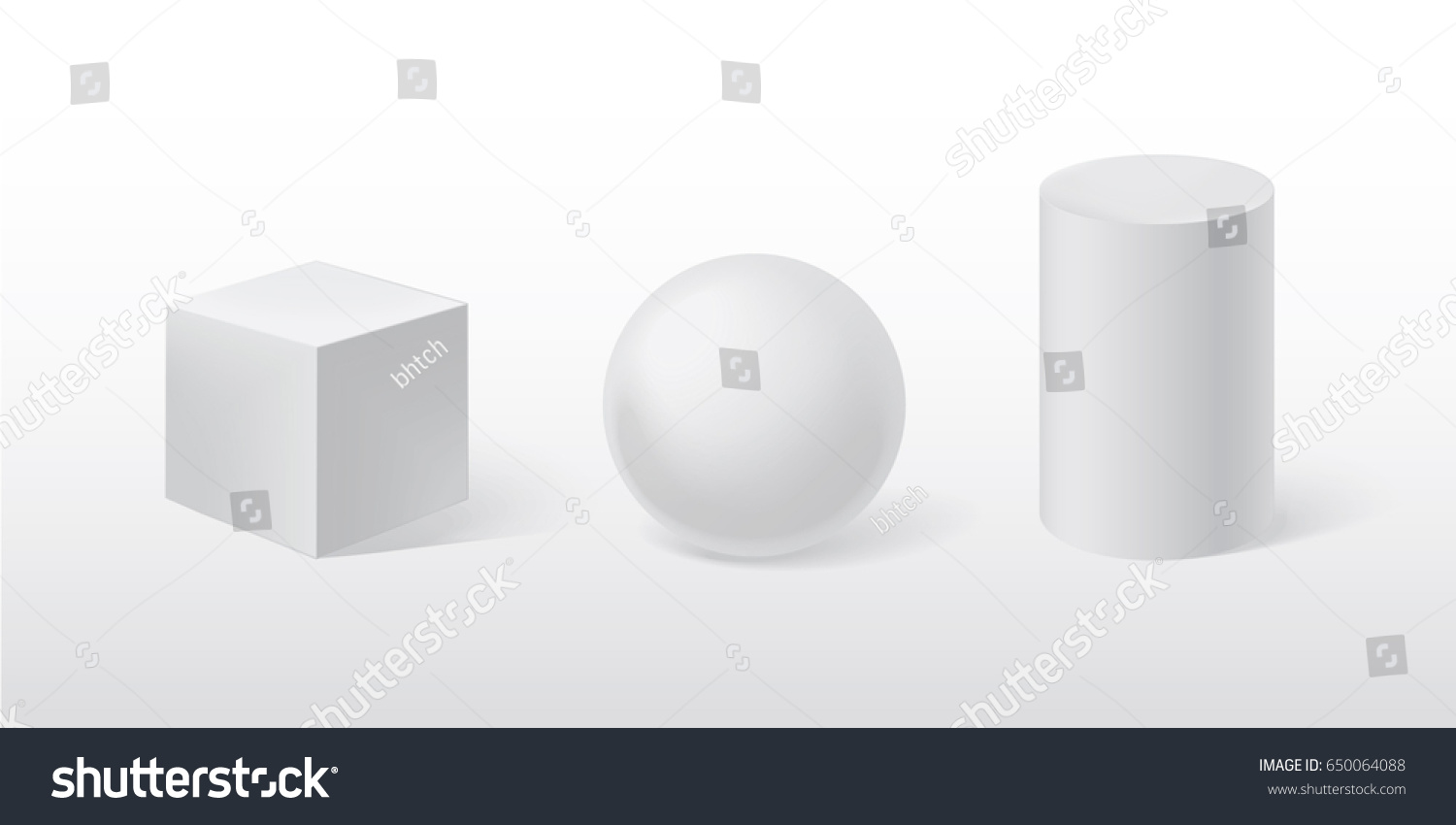 Basic 3d Perspective Objects Cube Ball Stock Vector (Royalty Free ...