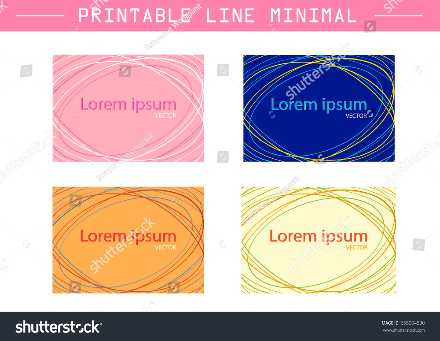 Printable Note Set Vector Stock Vector (Royalty Free) 655004530 ...