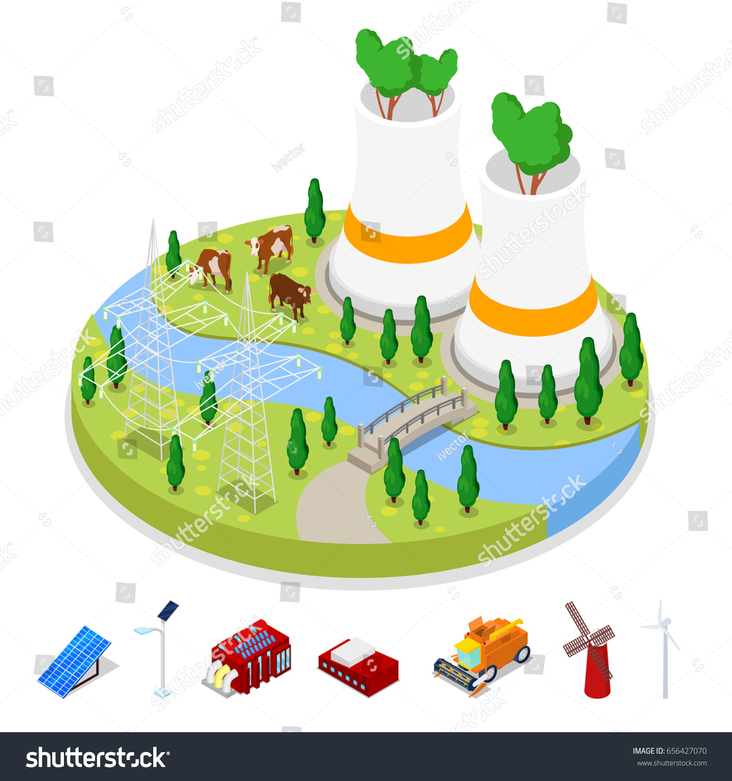 Isometric Ecology Concept Renewable Energy Agriculture Stock Vector ... Isometric Ecology Concept Renewable Energy Agriculture Stock Vector ...