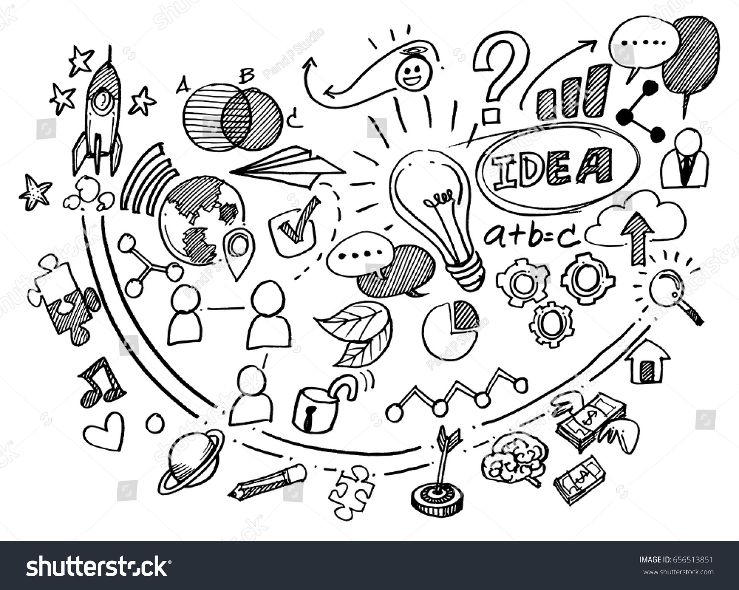 Vector Hand Drawn Business Backgrounddoodles Vector Stock Vector ... Vector Hand Drawn Business Backgrounddoodles Vector Stock Vector ...