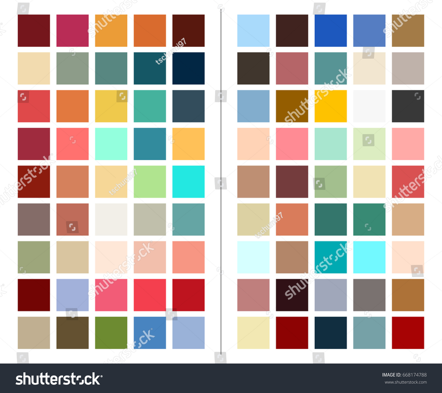 Color Chart Scheme 스톡 벡터 로열티 프리 668174788 Shutterstock