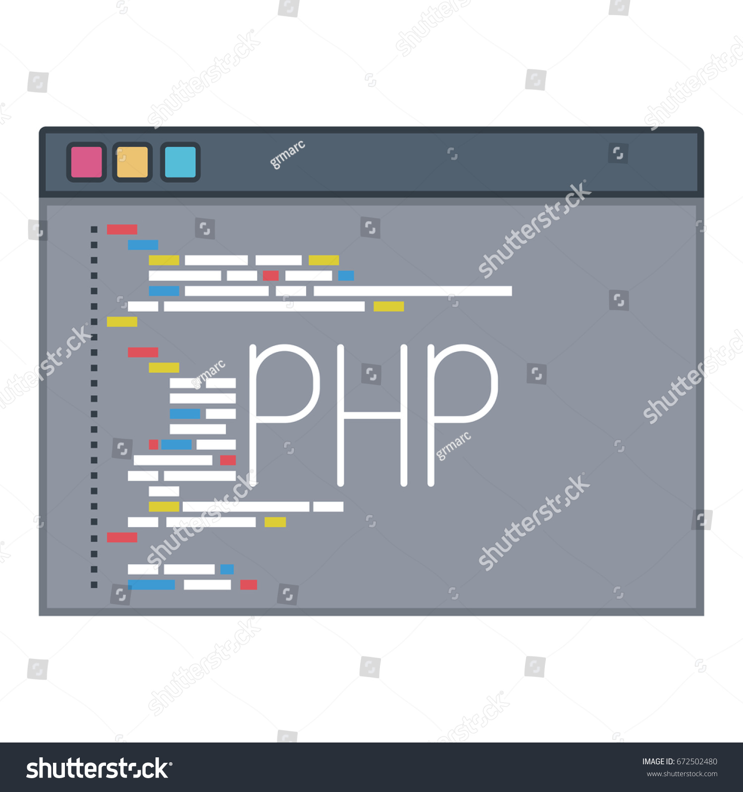 Color Silhouette Programming Window Script Code Stock Vector Royalty Free 672502480 Shutterstock