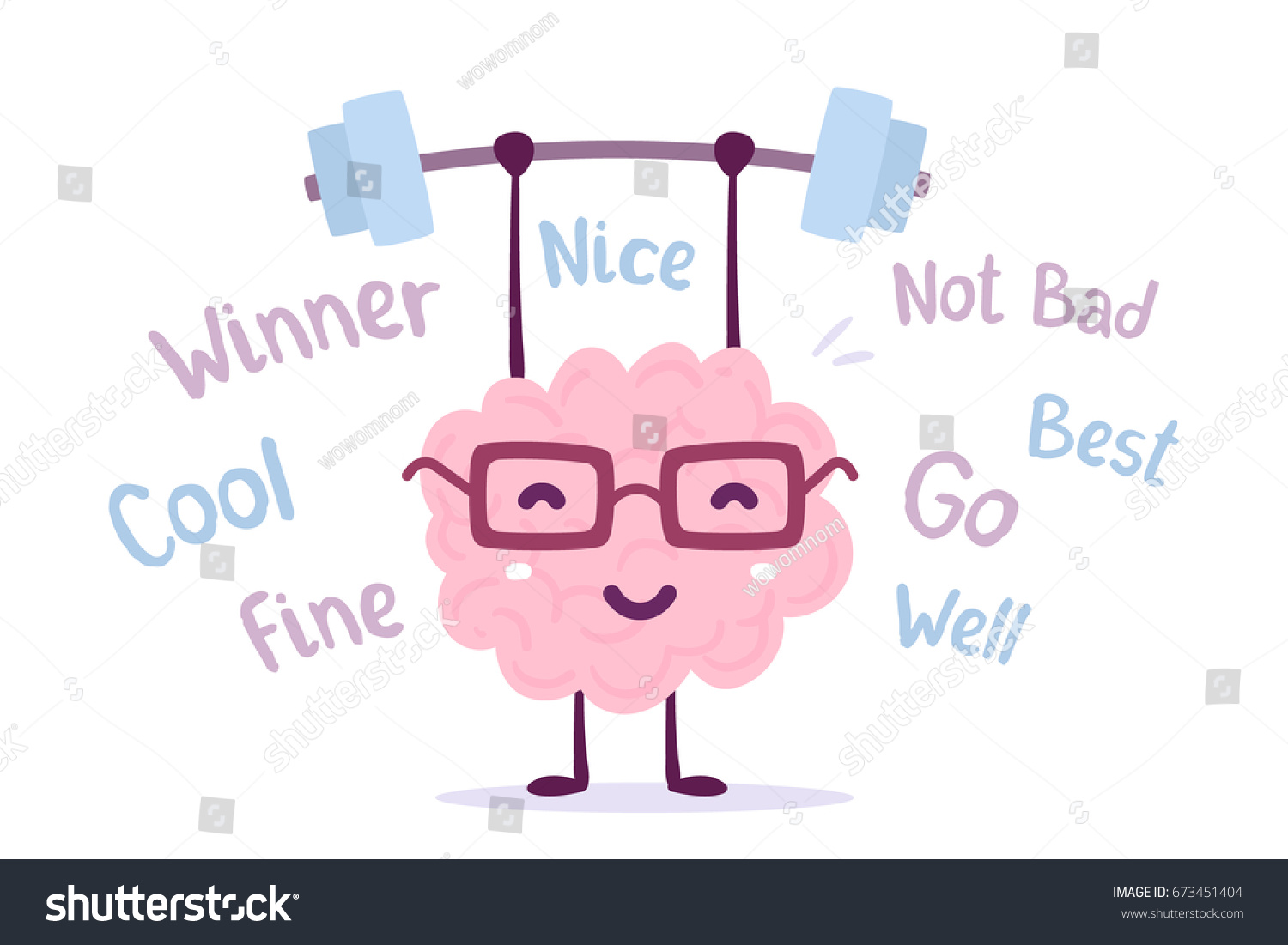 Strong Cartoon Brain Concept Vector Illustration Stock Vector (Royalty ... Strong Cartoon Brain Concept Vector Illustration Stock Vector (Royalty ...