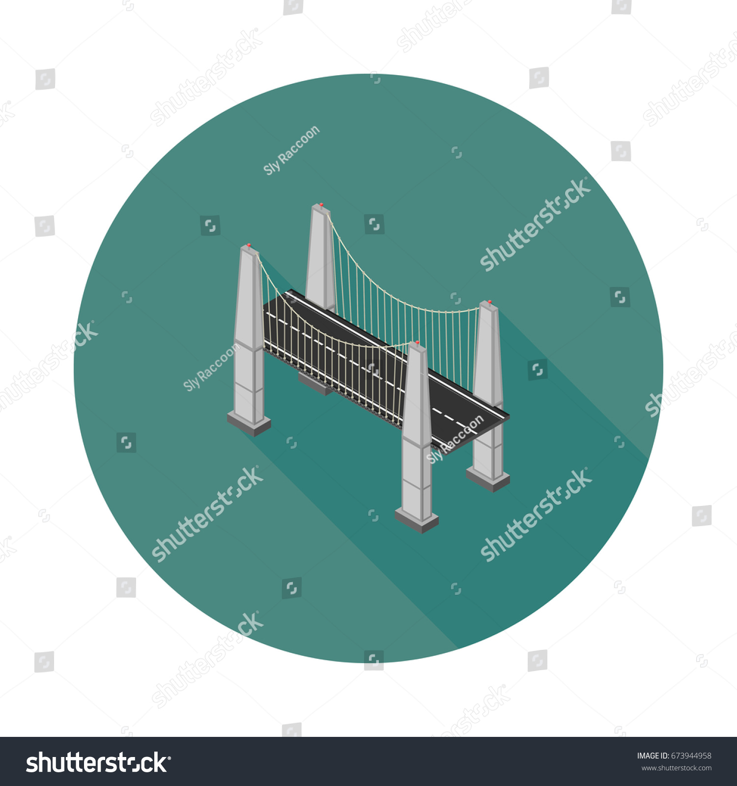 Flat Isometric Cable Stayed Bridge Vector Stock Vector (Royalty Free ... Flat Isometric Cable Stayed Bridge Vector Stock Vector (Royalty Free ...