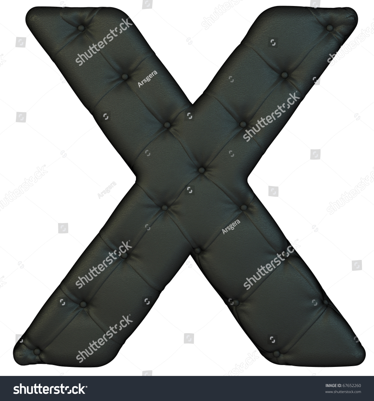 Luxury Black Leather Font X Letter Stock Illustration 67652260 ...
