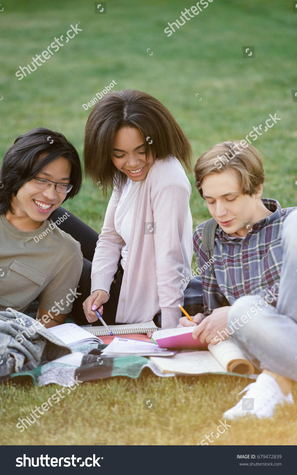Photo Multiethnic Group Cheerful Young Students Stock Photo 679472839 ... Photo Multiethnic Group Cheerful Young Students Stock Photo 679472839 ...