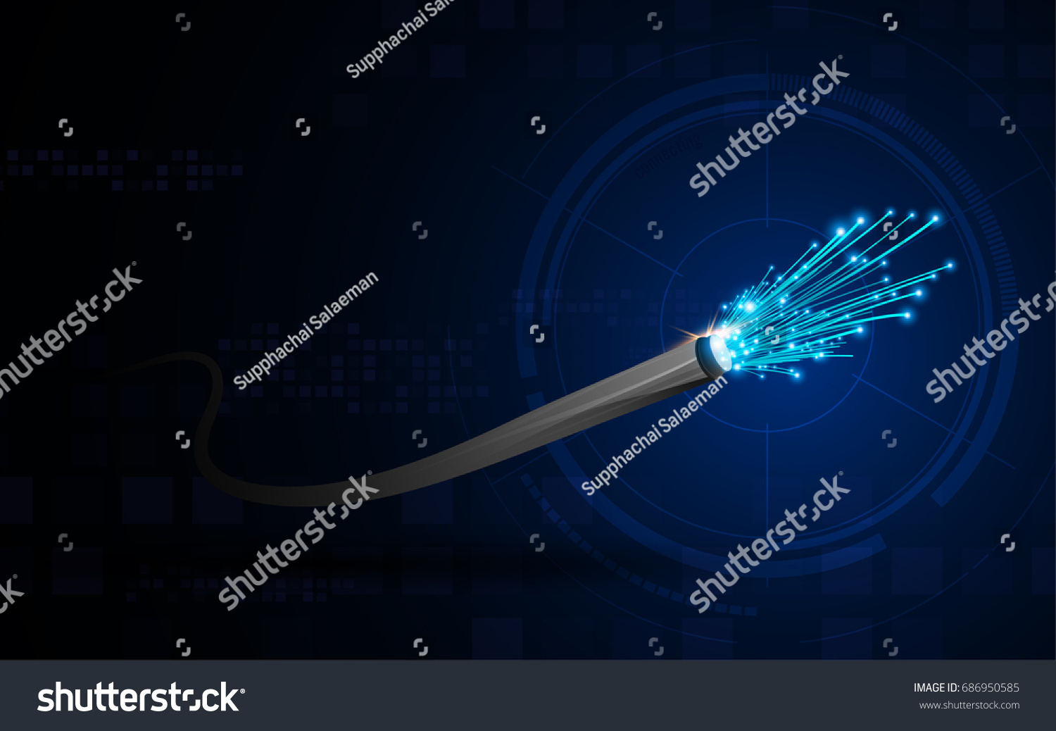 Connection Line On Networking Telecommunication Concept Stock Vector Royalty Free 686950585