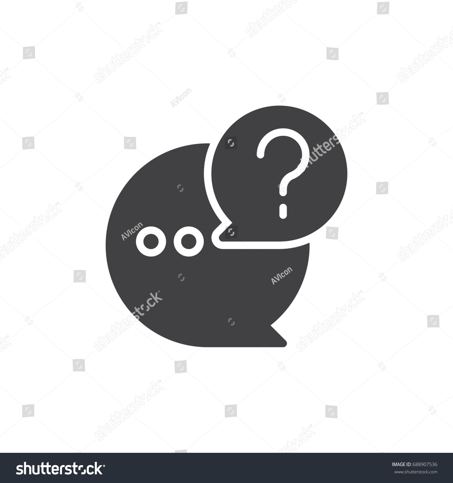 Qna Icon Vector Filled Flat Sign Stock Vector Royalty Free 688907536 Shutterstock