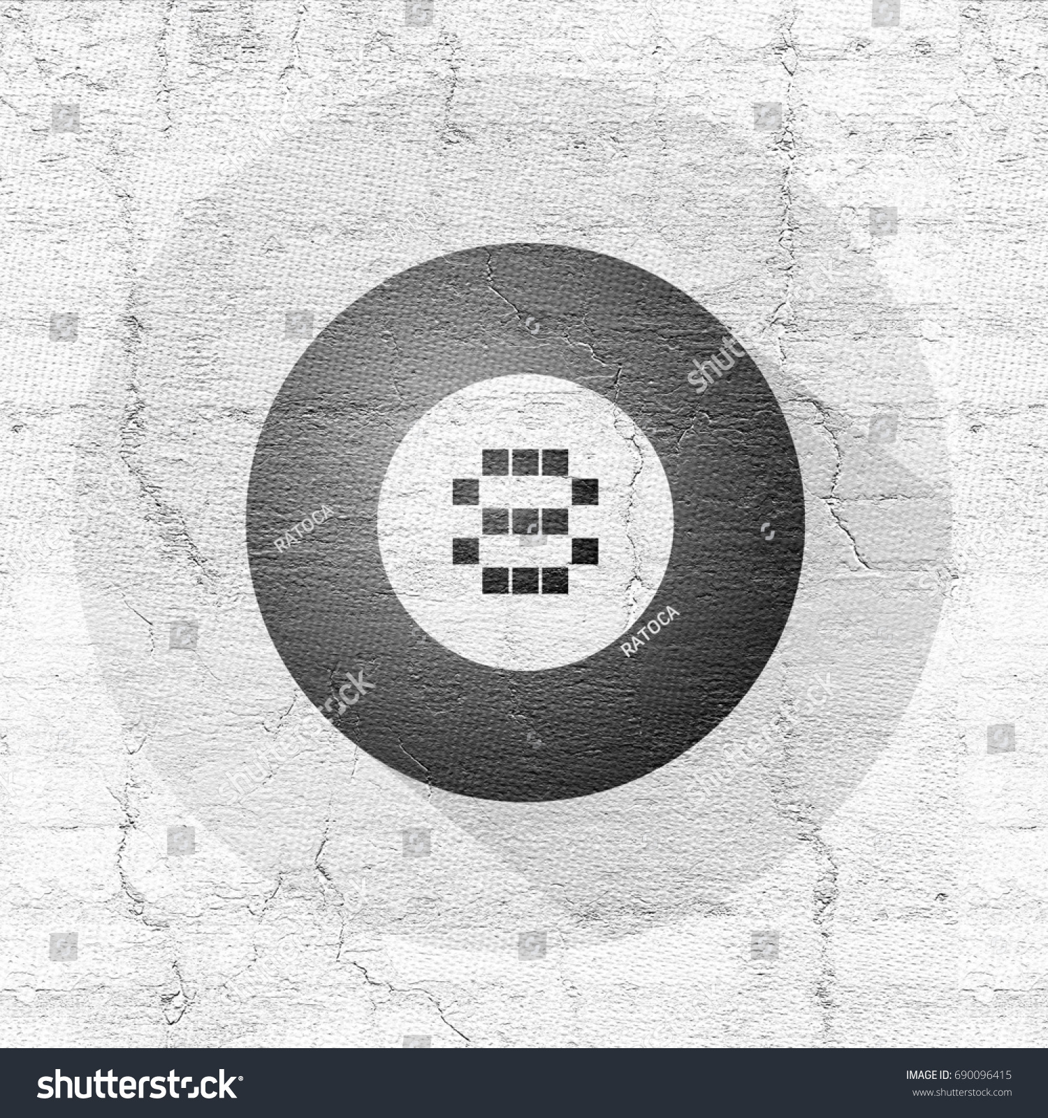 Billiards Ball Number Eight Symbol Stock Illustration 690096415 ... Billiards Ball Number Eight Symbol Stock Illustration 690096415 ...