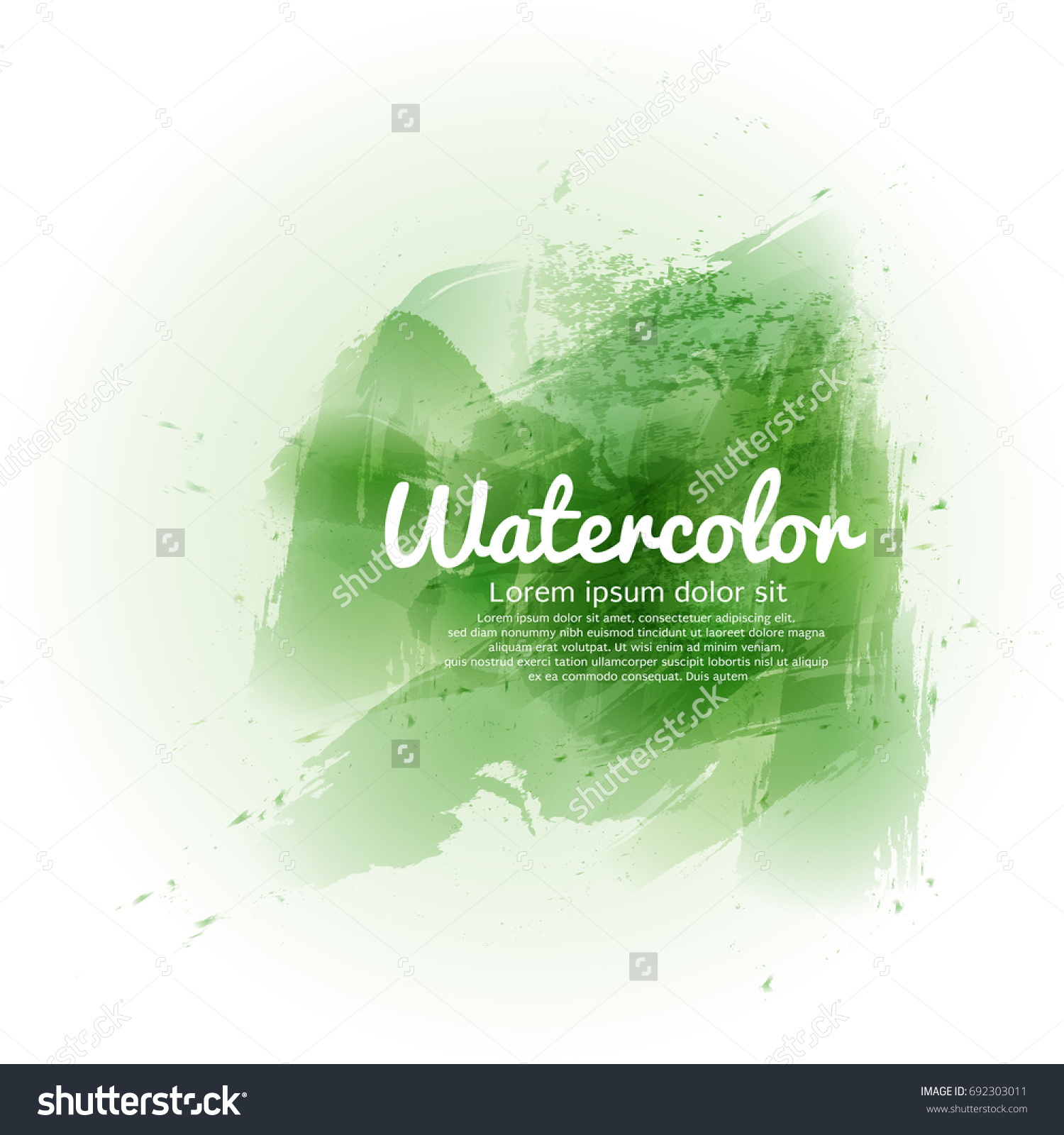Green Watercolor Abstract Background Vector Illustration Stock Vector