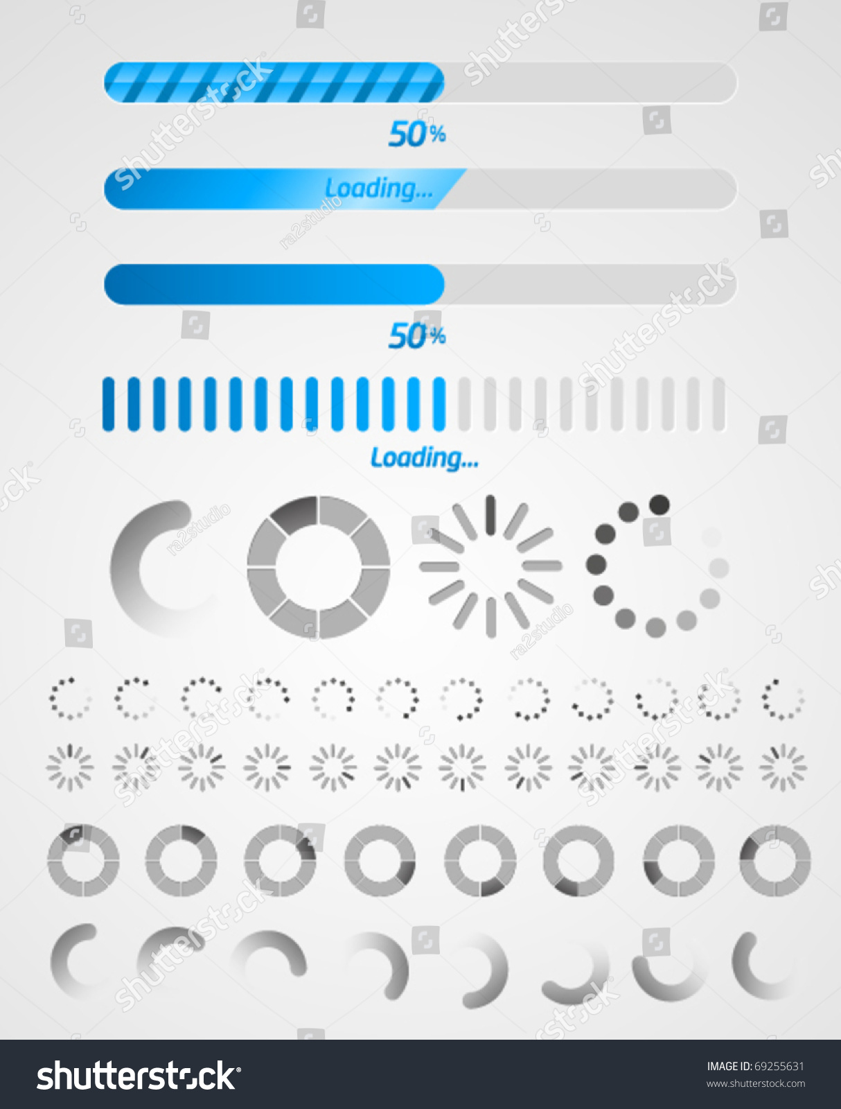 Collection Modern Preloaders Progress Loading Bars Stock Vector ... Collection Modern Preloaders Progress Loading Bars Stock Vector ...