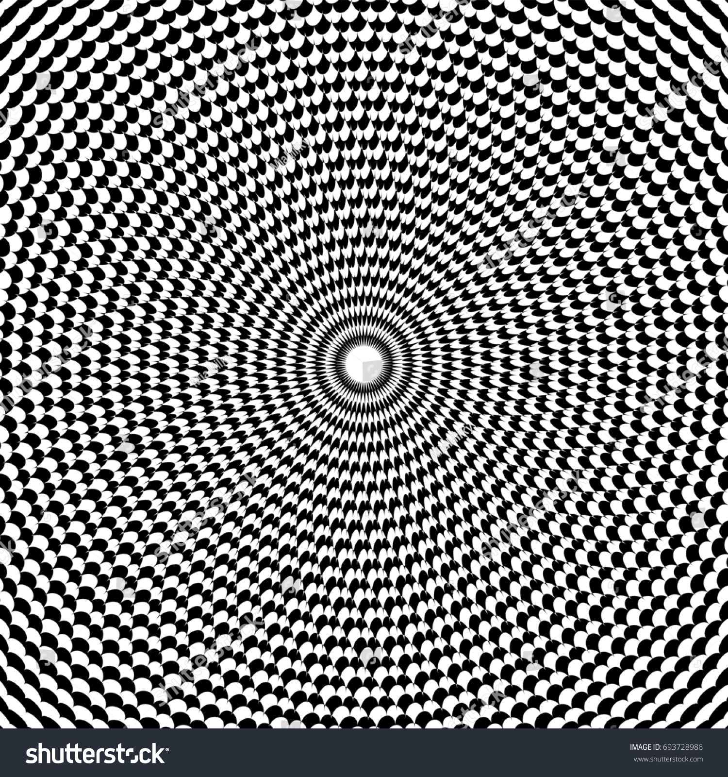 Optical Illusion Art Abstract Background Black Stock Illustration