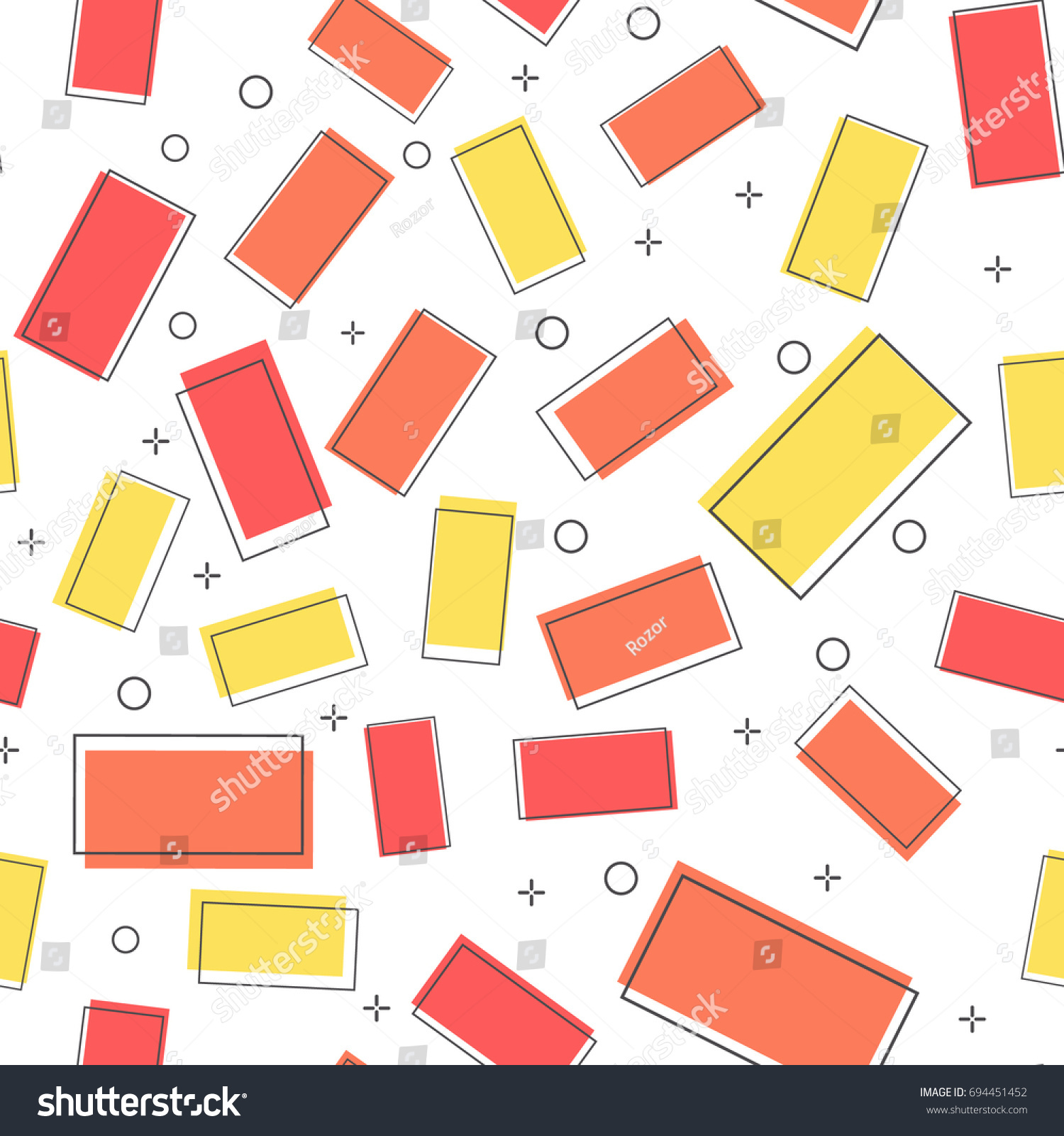 Flat Line Rectangle Pattern Vector Stock Vector (Royalty Free ...