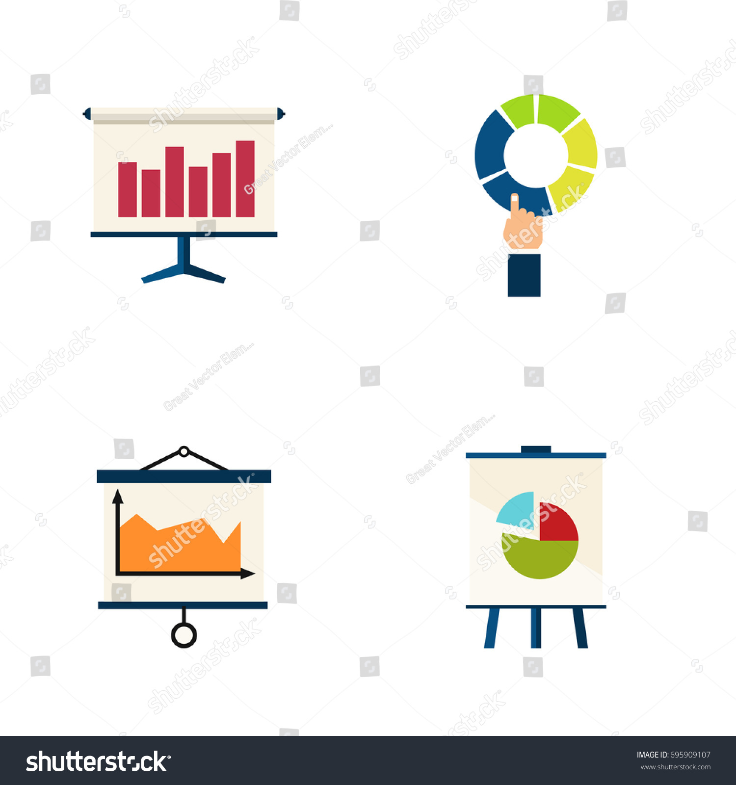 Flat Icon Chart Set Diagram Graph Stock Vector (Royalty Free) 695909107 ... Flat Icon Chart Set Diagram Graph Stock Vector (Royalty Free) 695909107 ...