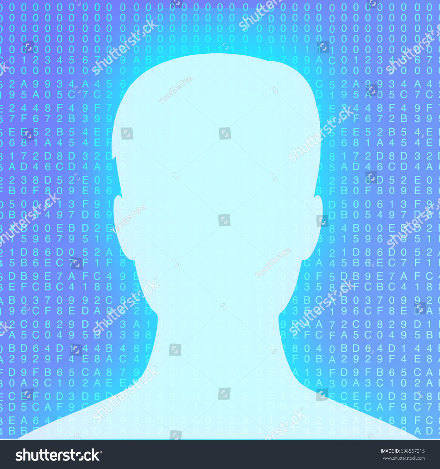 Hacker Attack Coding Concept Bright Hexadecimal Stock Vector (Royalty ...
