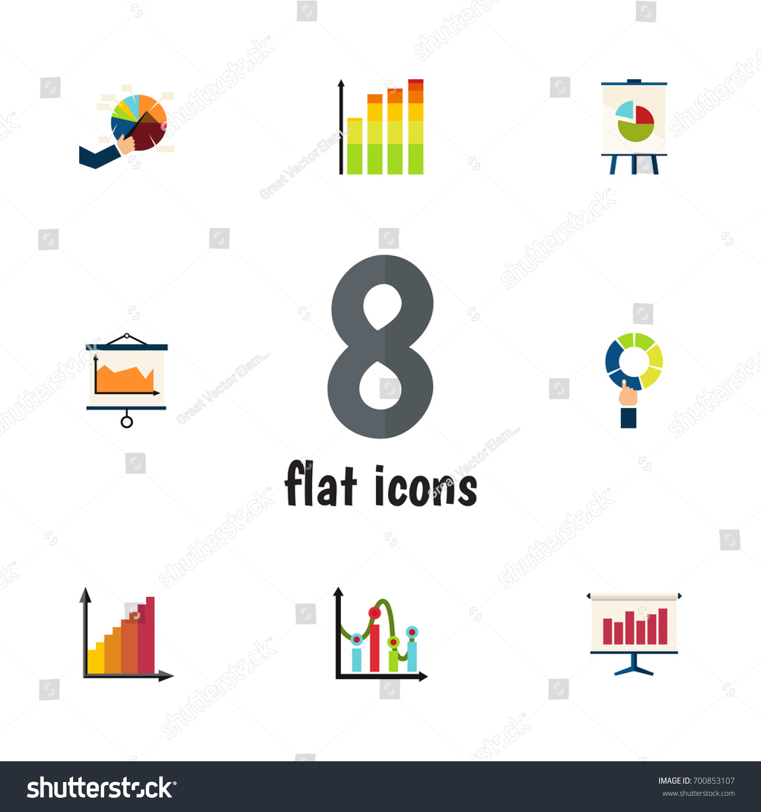 Flat Icon Chart Set Diagram Statistic Stock Vector (Royalty Free ... Flat Icon Chart Set Diagram Statistic Stock Vector (Royalty Free ...