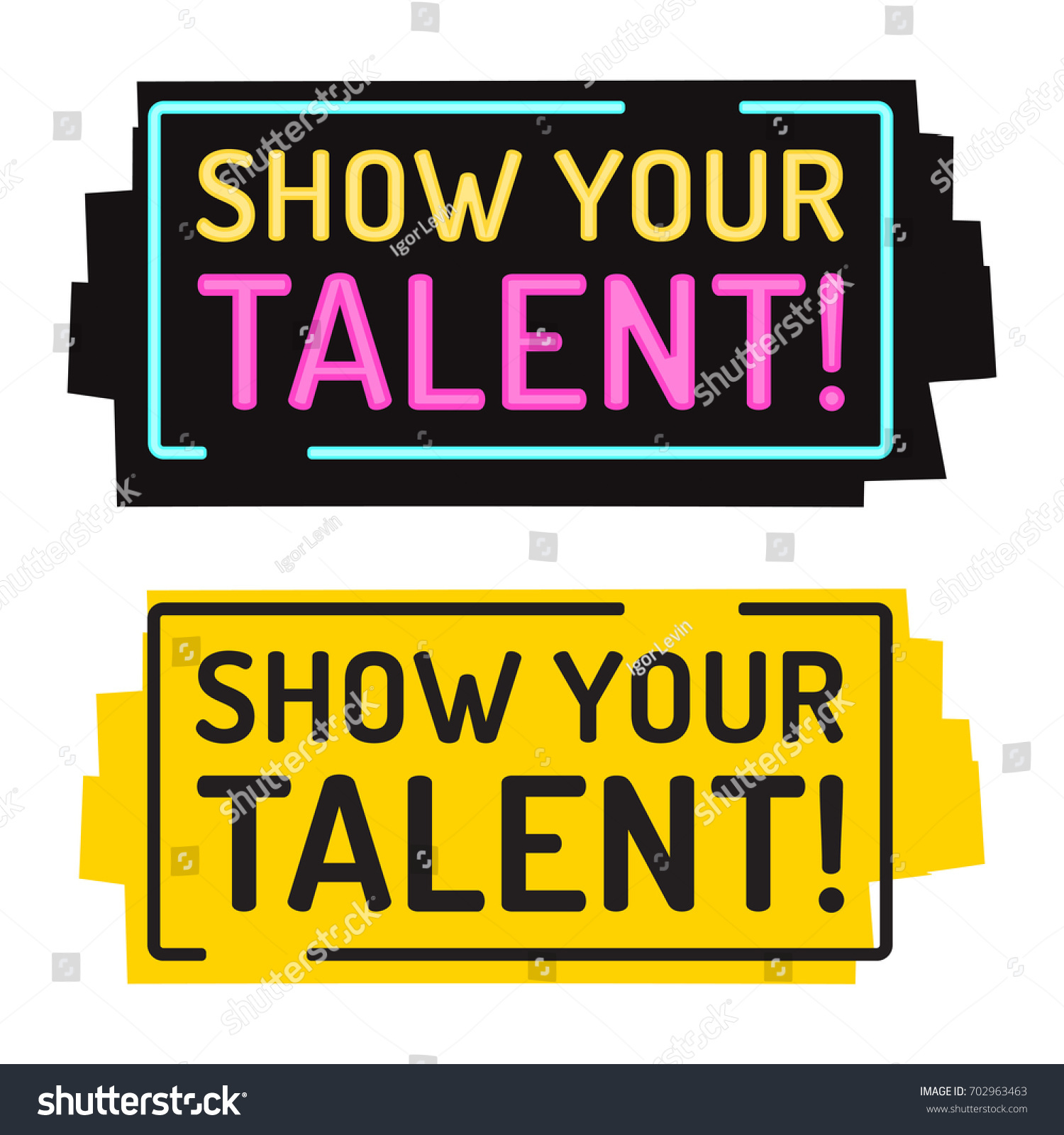 Show Your Talent Set Badges Vector Stock Vector Royalty Free 702963463 Shutterstock