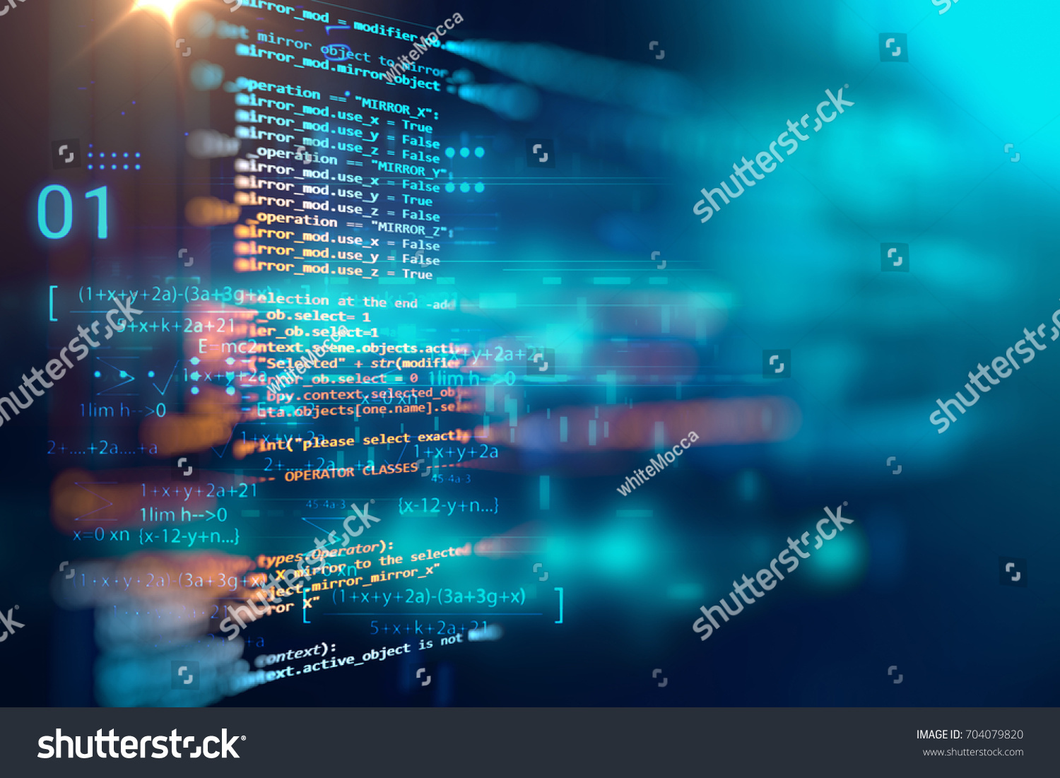 Code de programmation abstrait technologie arrière-plan : illustration ...