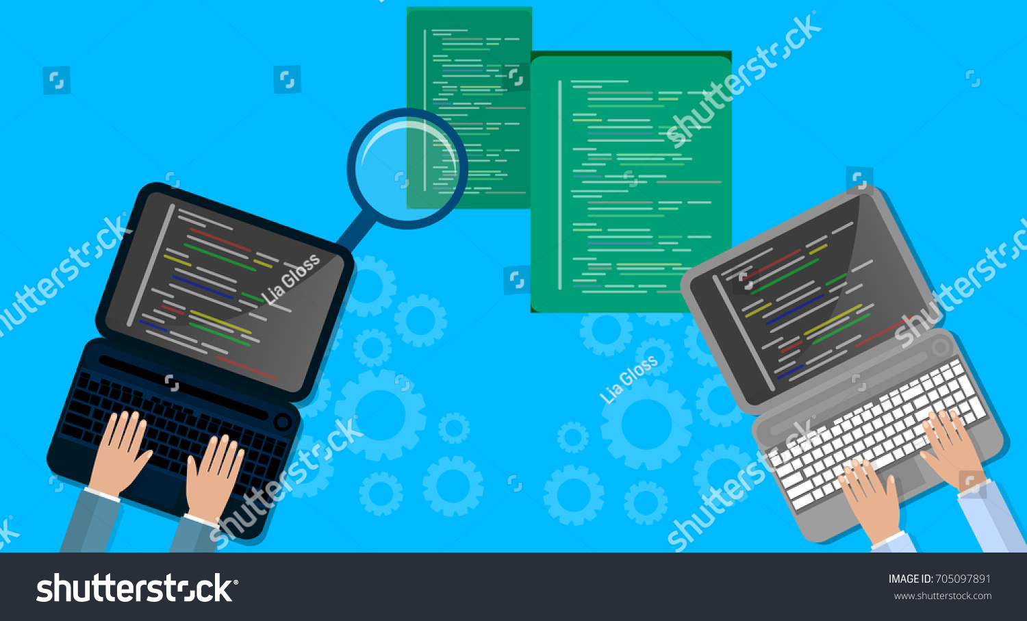 Programming Coding Concept Website Development Web: vector de stock (libre de regalías ...