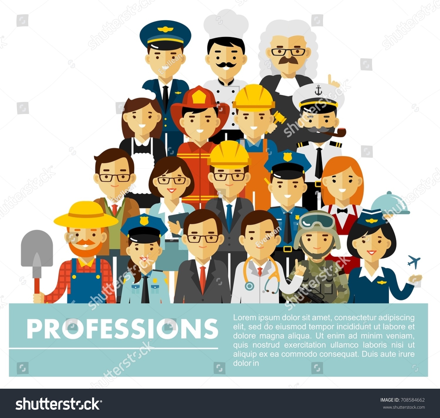 People Occupation Characters Set Flat Style Stock Vector (Royalty Free ... People Occupation Characters Set Flat Style Stock Vector (Royalty Free ...