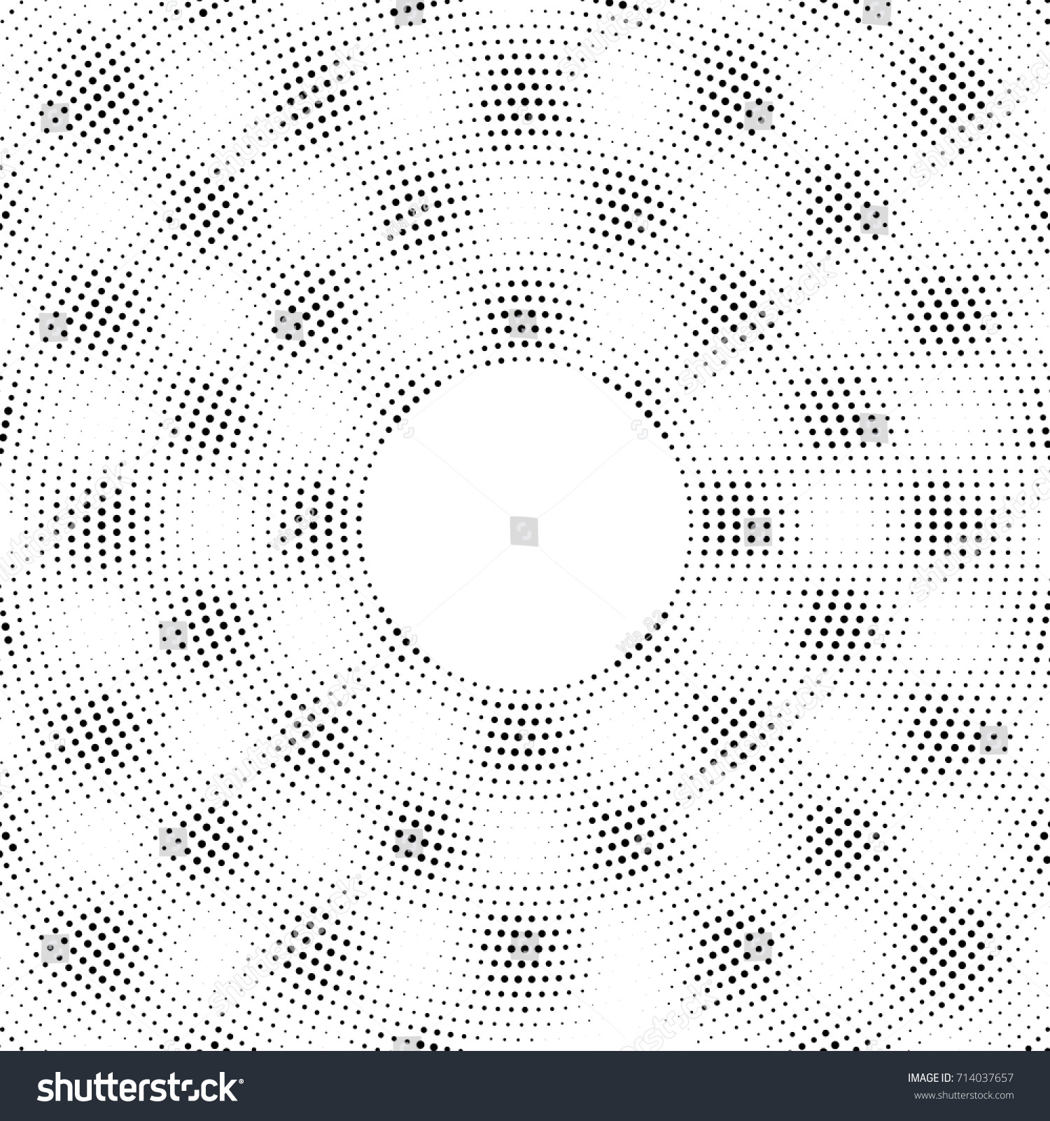 Halftone Dotted Background Circularly Distributed Halftone Stock Vector ...