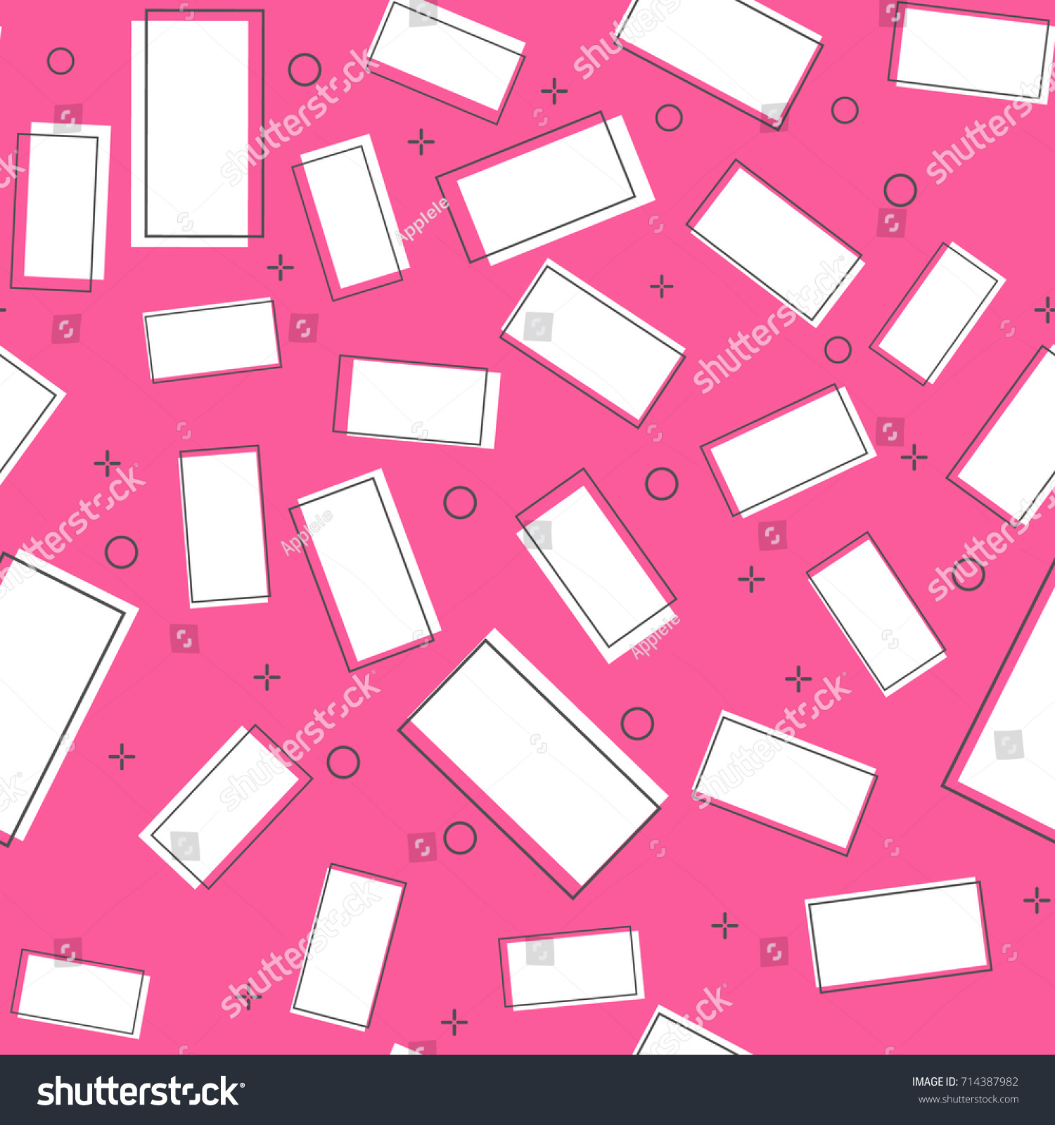 Flat Line Rectangle Pattern Vector Stock Vector (Royalty Free ...