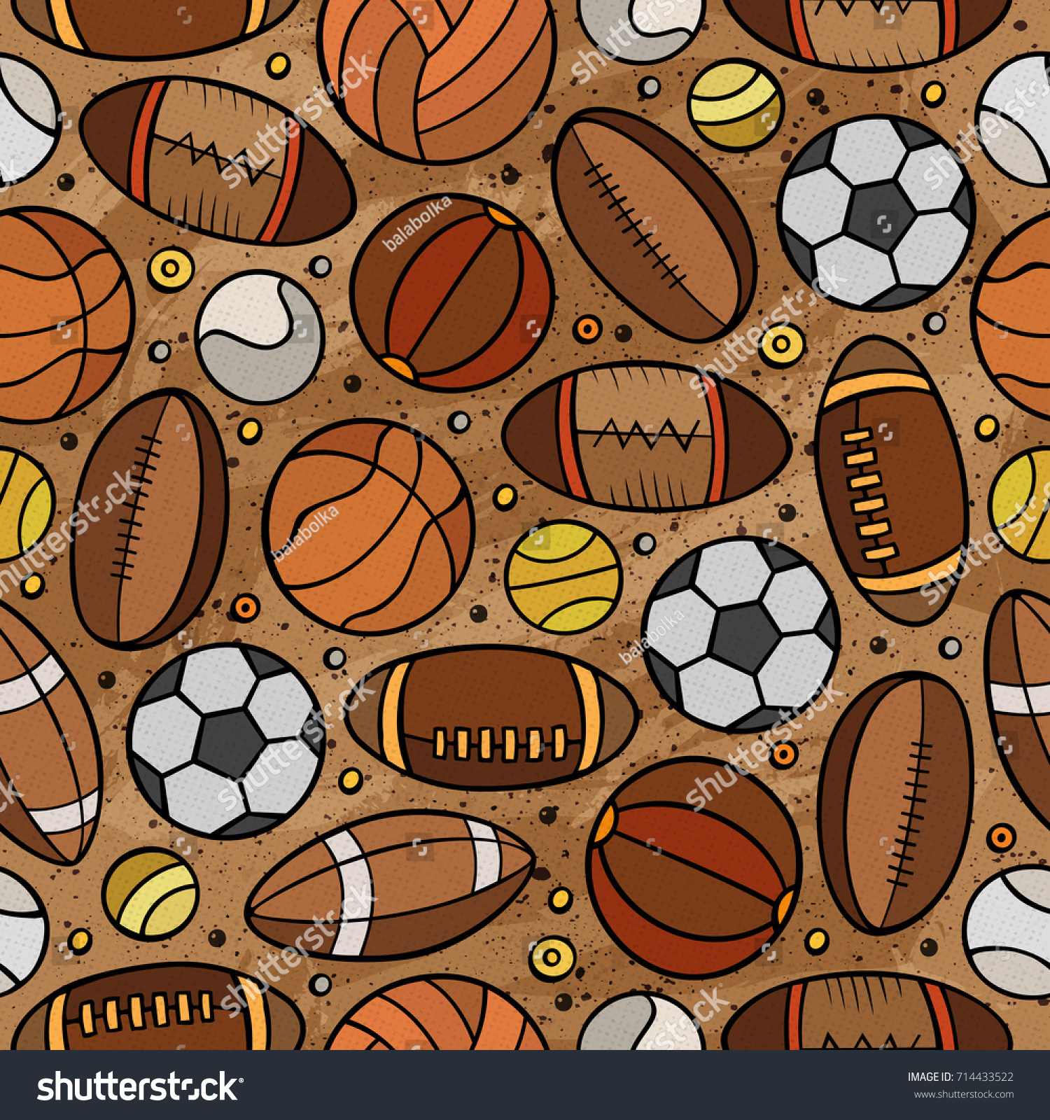 Cartoon Cute Hand Drawn Sport Seamless Stock Vector (Royalty Free ... Cartoon Cute Hand Drawn Sport Seamless Stock Vector (Royalty Free ...