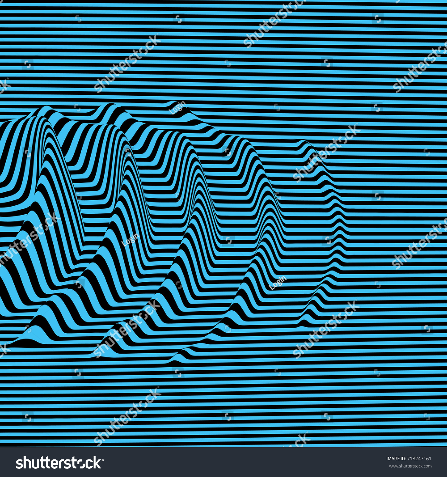 Waveform Background Dynamic Visual Effect Surface Stock Vector Royalty