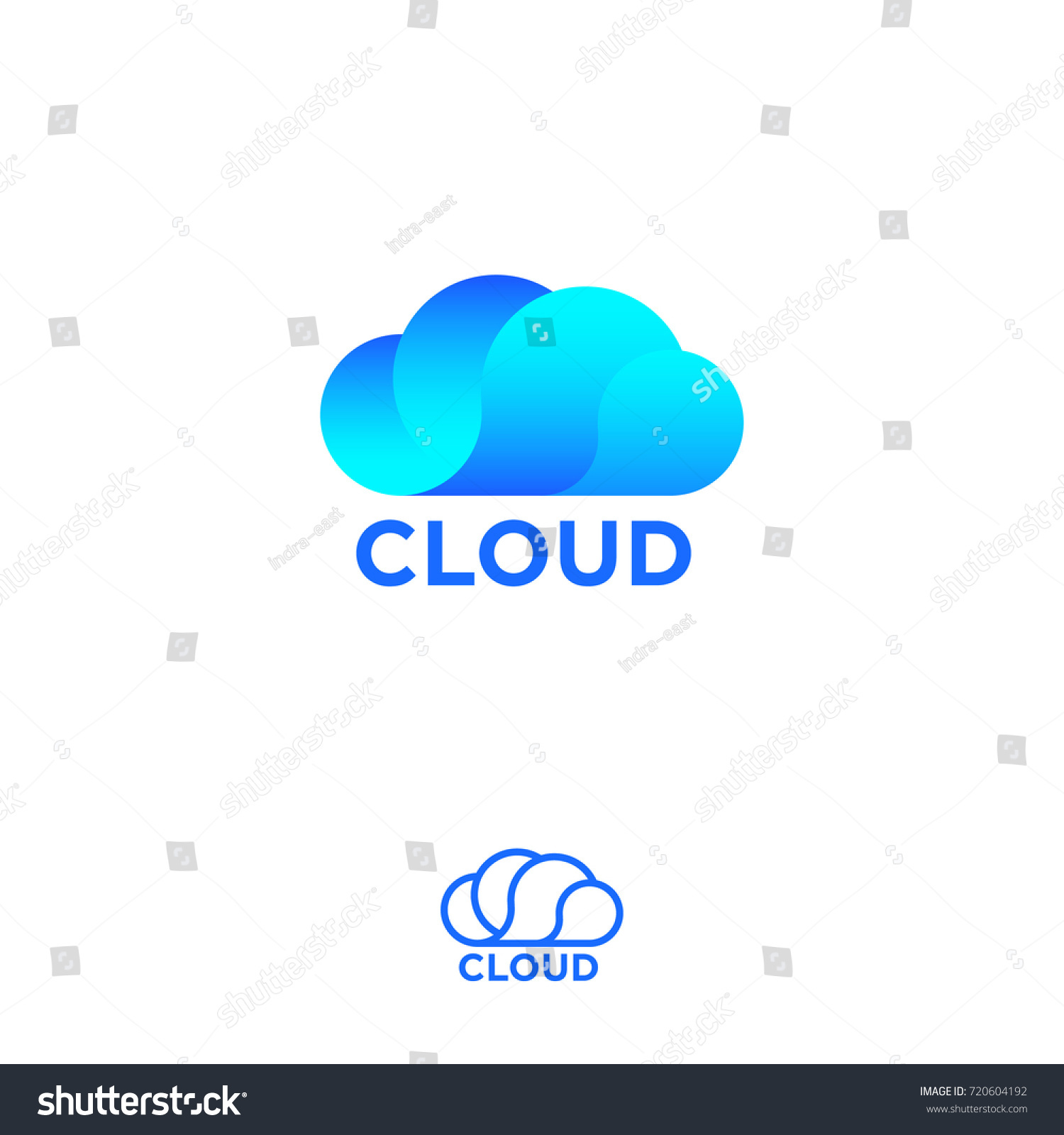 Cloud Computing Logo Cloud Info Emblems Stock Vector (Royalty Free ...