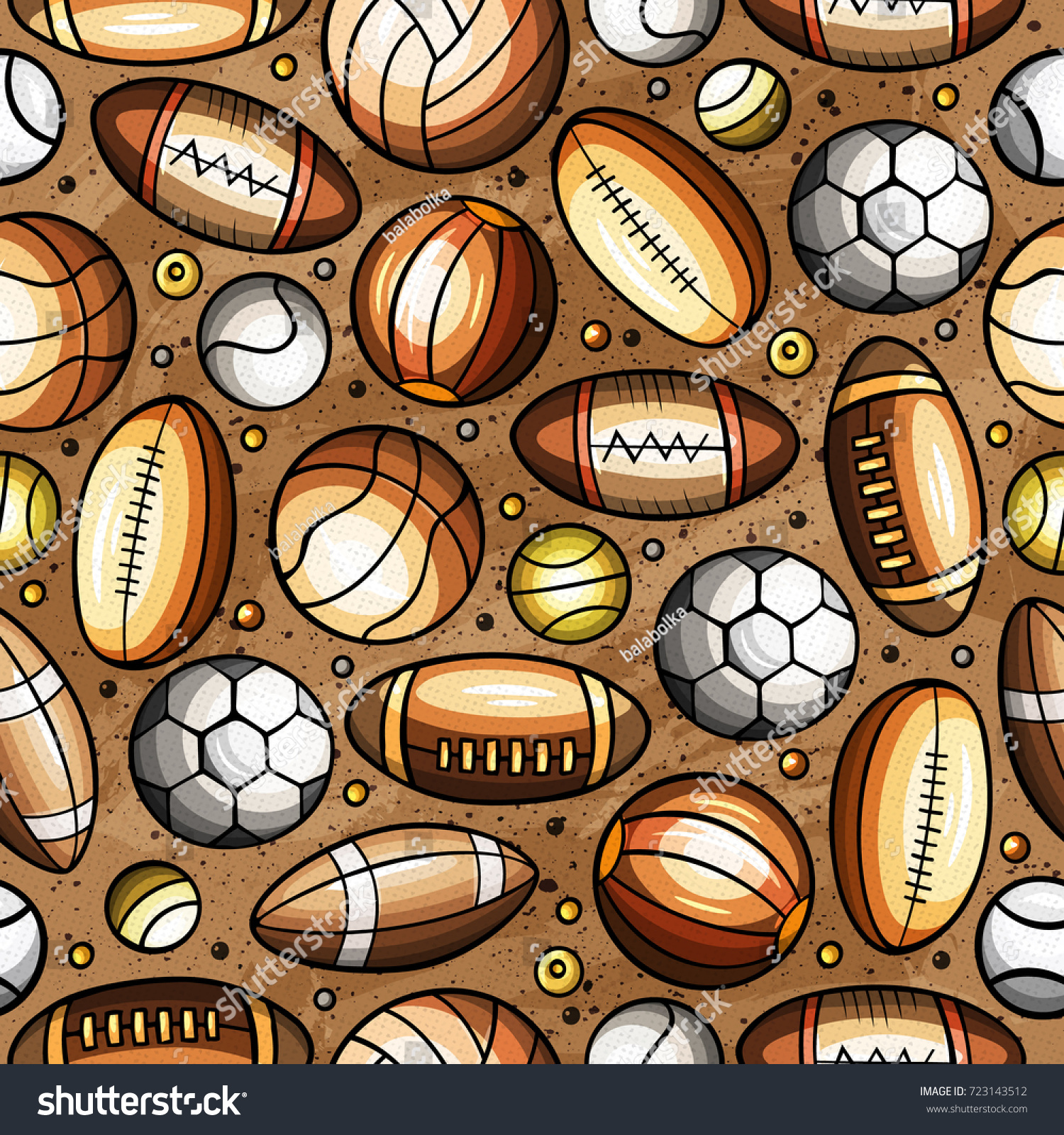 Cartoon Cute Hand Drawn Sport Seamless Stock Vector (Royalty Free ... Cartoon Cute Hand Drawn Sport Seamless Stock Vector (Royalty Free ...