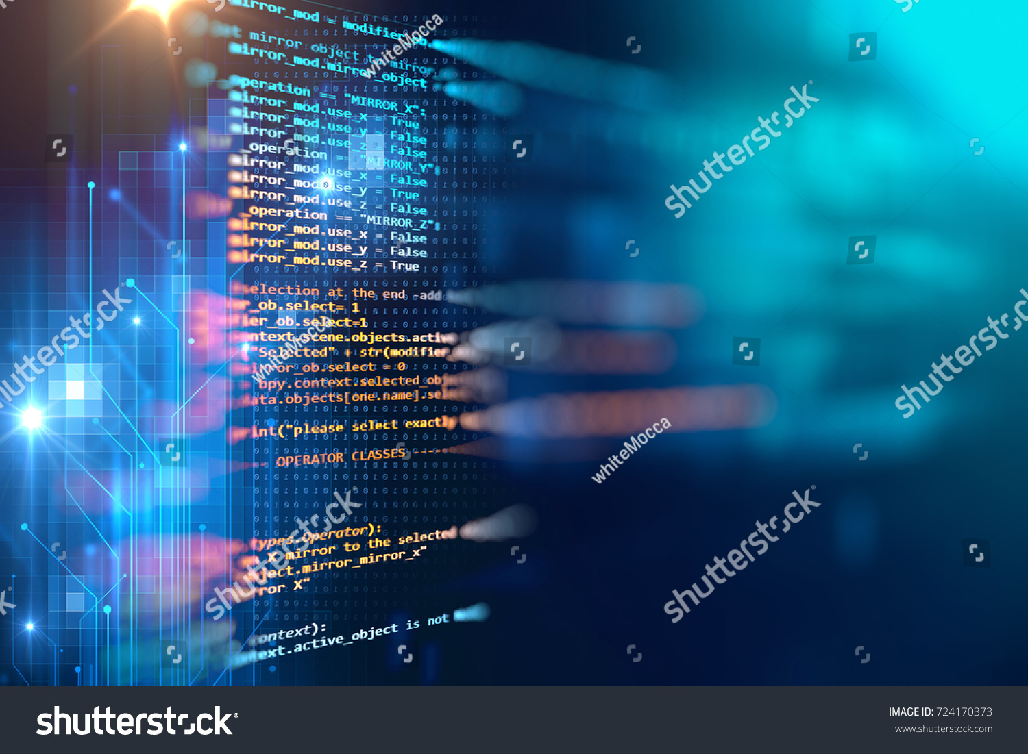 Programación de código en segundo plano: ilustración de stock 724170373 ...