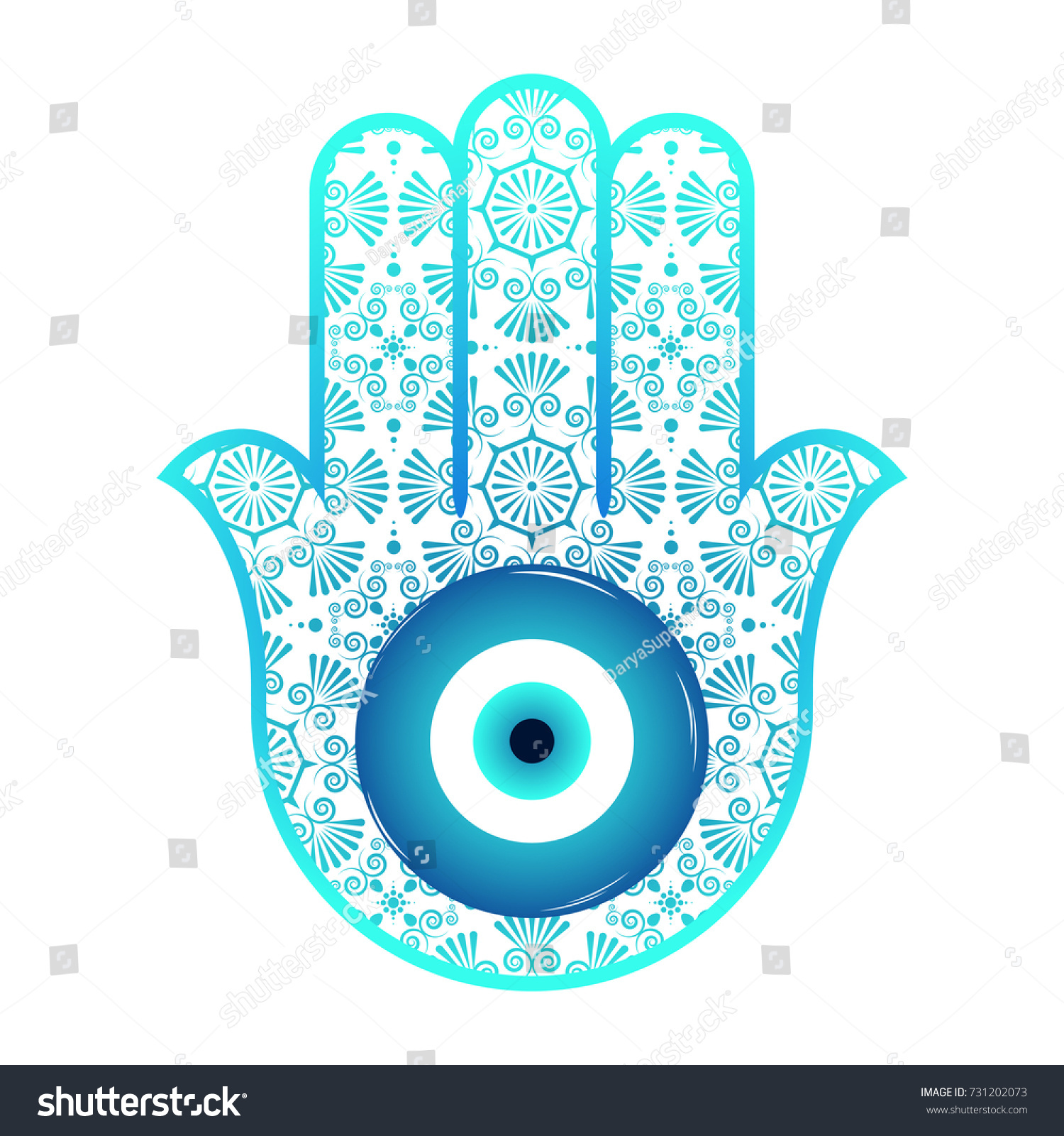 Ornate Hamsa Amulet Against Evil Eye Stock Vector (Royalty Free ... Ornate Hamsa Amulet Against Evil Eye Stock Vector (Royalty Free ...