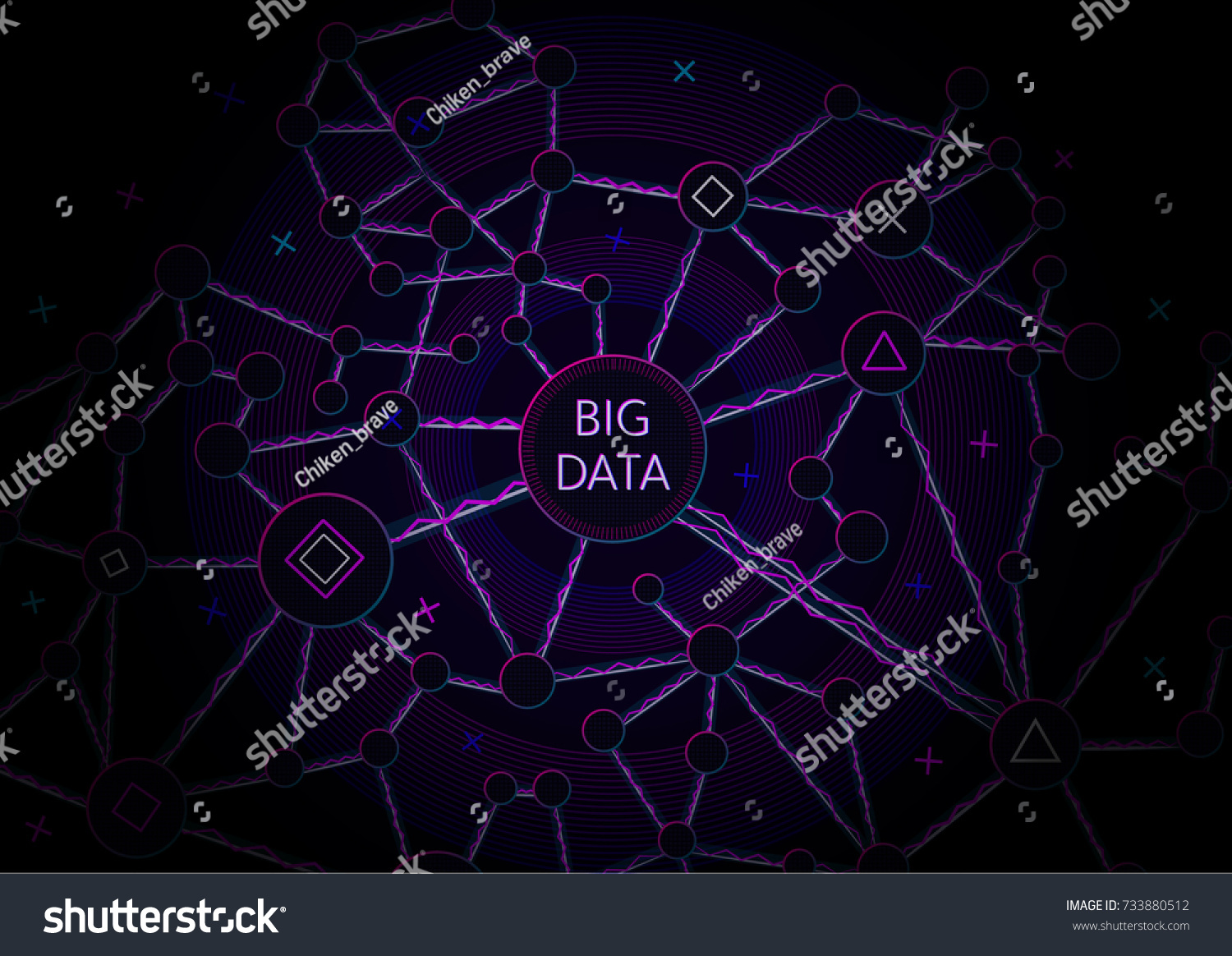 Big Data Analytics Visualization Business Elearning Stock Vector ...
