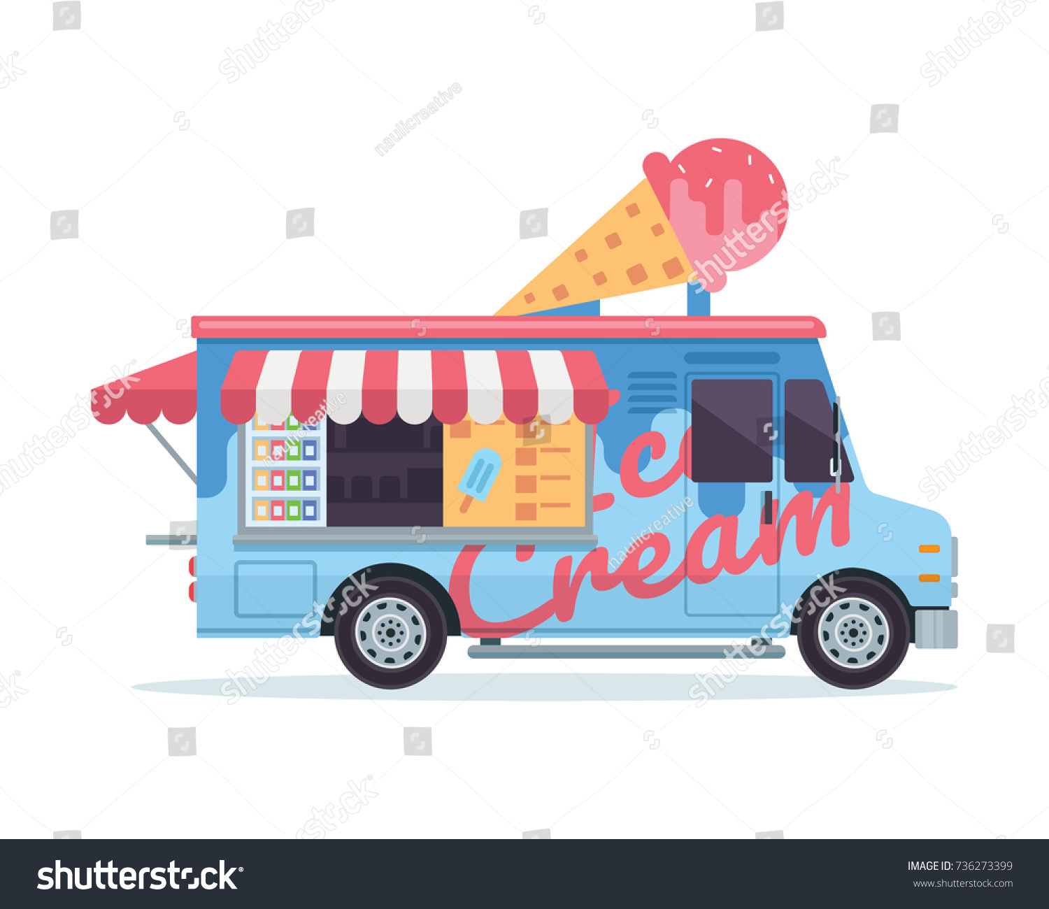 Modern Delicious Commercial Food Truck Vehicle Stock Vector (Royalty ... Modern Delicious Commercial Food Truck Vehicle Stock Vector (Royalty ...