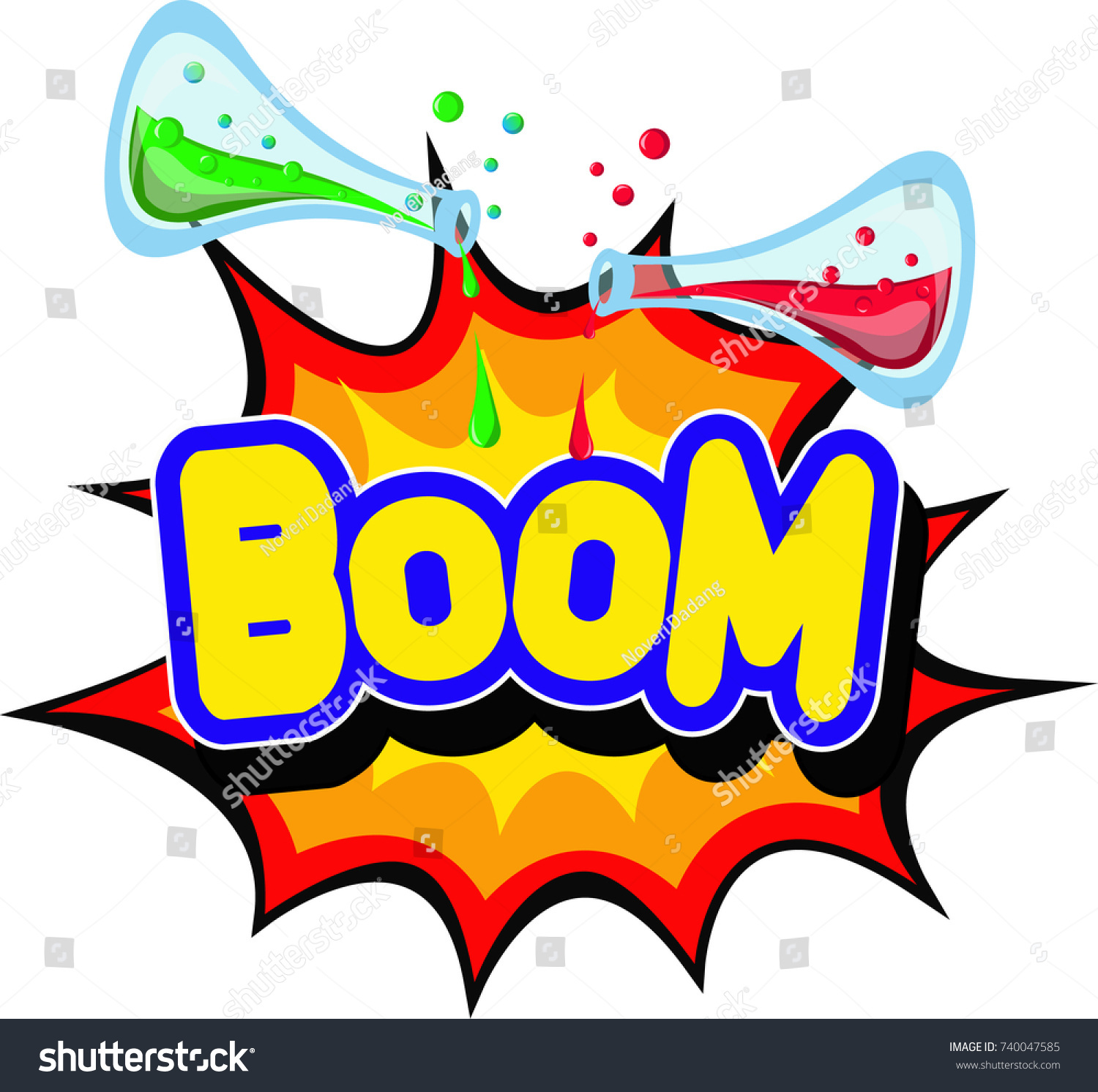 Science Exploding Experiments Stock Vector (Royalty Free) 740047585 ...