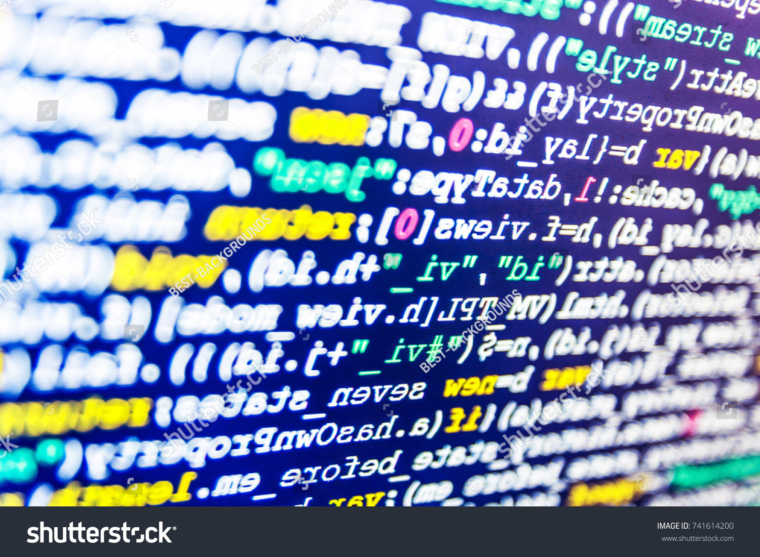 Software Source Code Displaying Program Code Stock Photo 741614200 ...