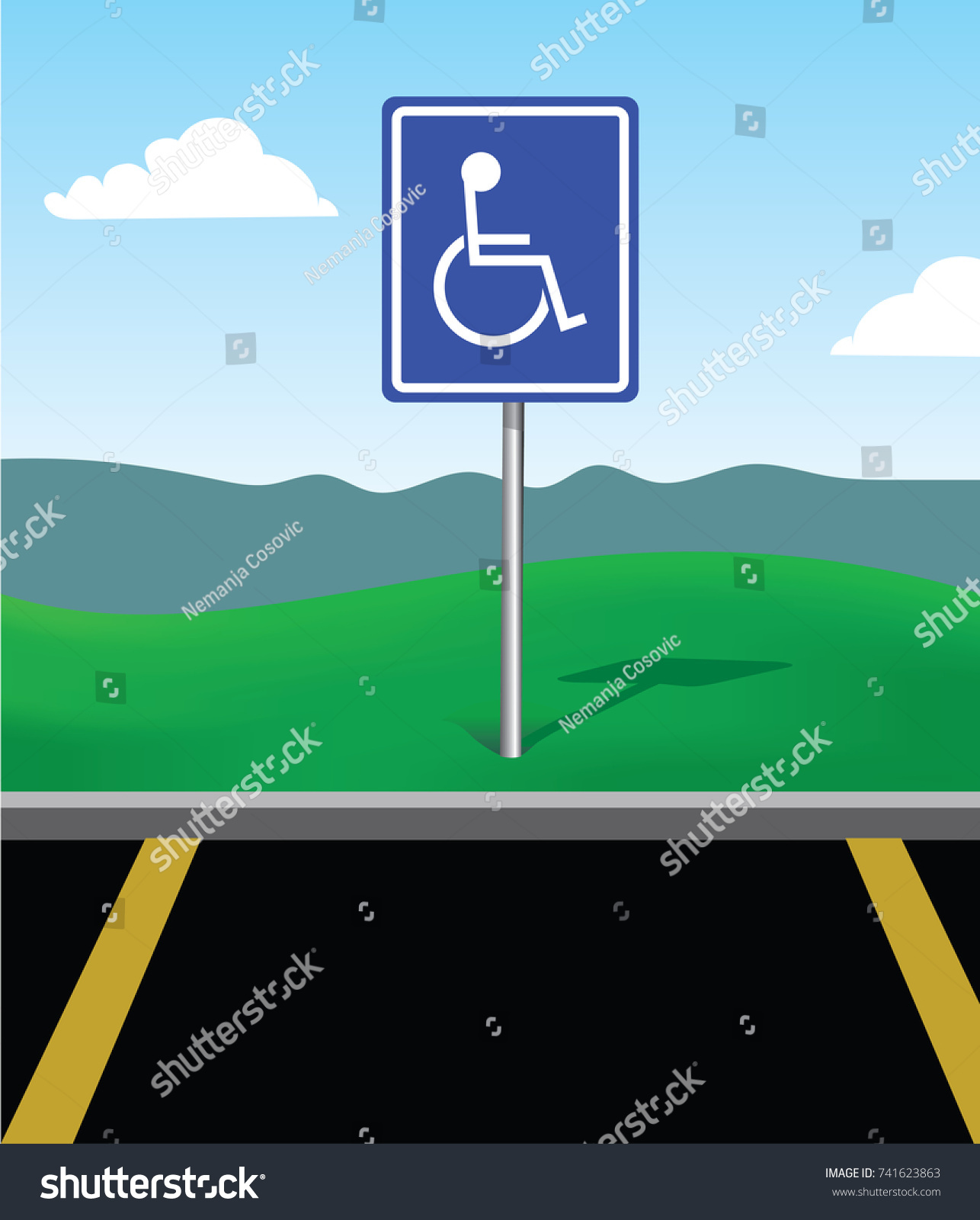 Disabled Handicapped Parking Space Stock Vector (Royalty Free ... Disabled Handicapped Parking Space Stock Vector (Royalty Free ...