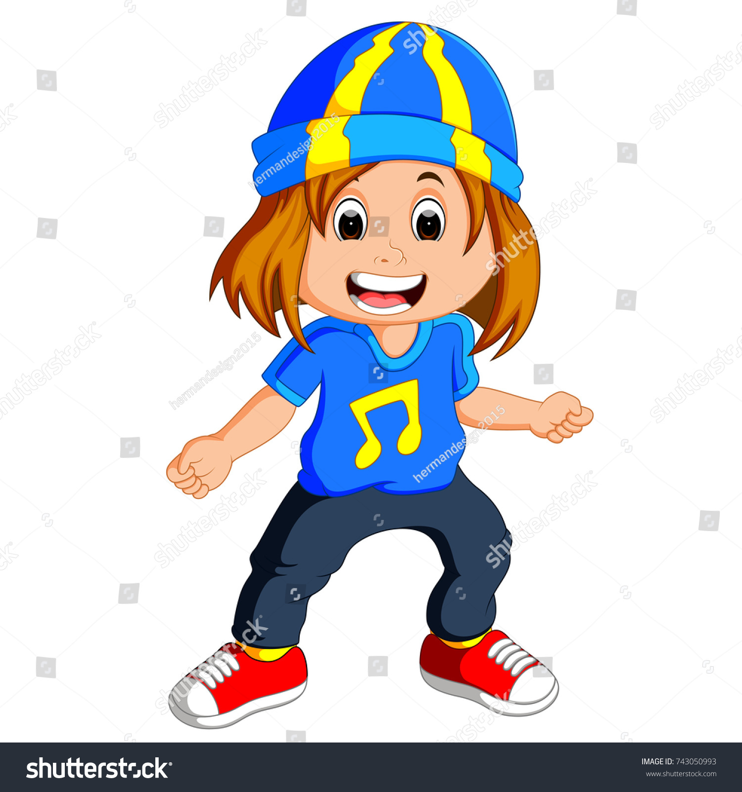 Vector Illustration Little Girl Dancing Alone Stock Vector (Royalty ... Vector Illustration Little Girl Dancing Alone Stock Vector (Royalty ...