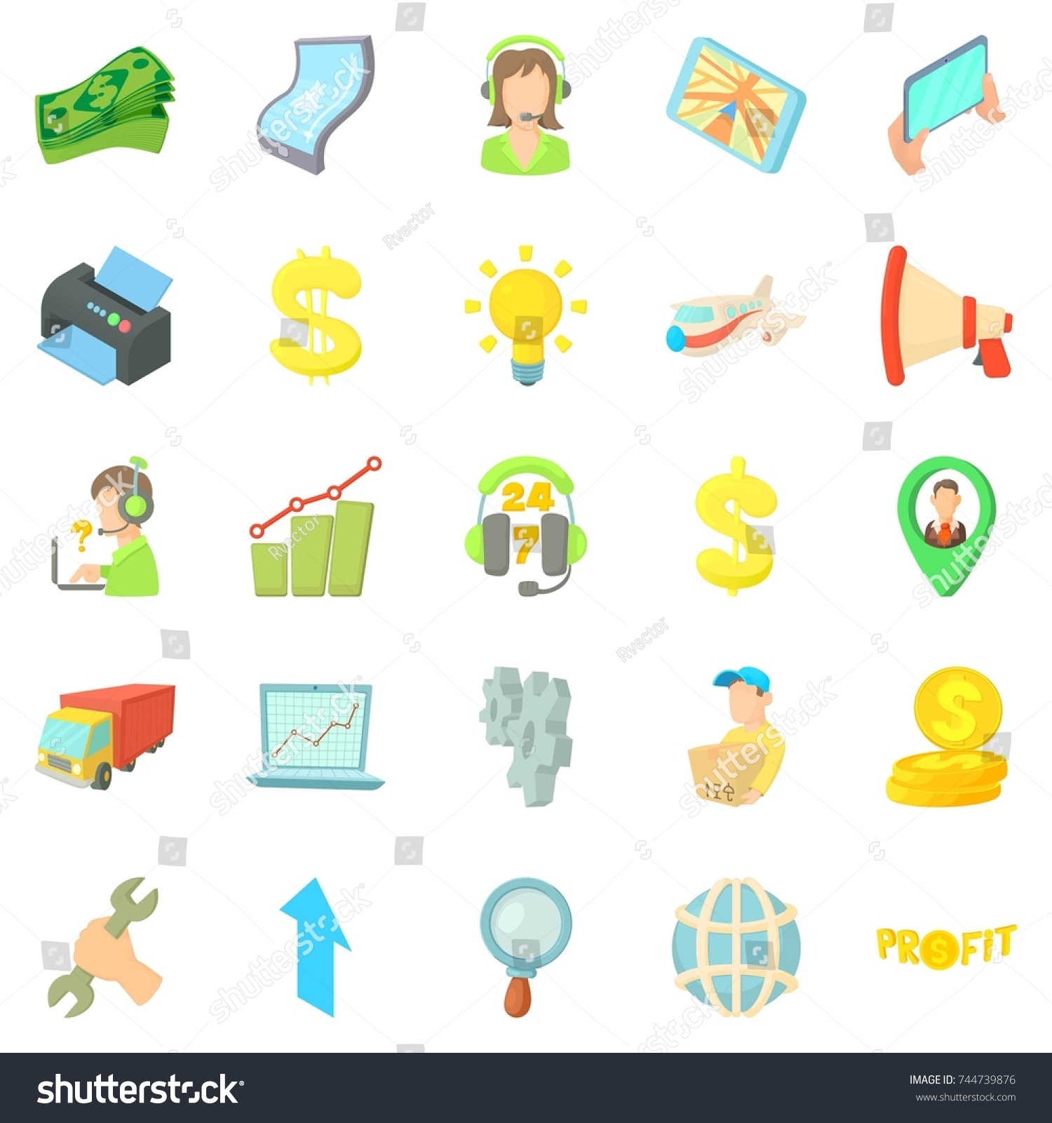 Calculation Salary Icons Set Cartoon Set Stock Illustration 744739876 ... Calculation Salary Icons Set Cartoon Set Stock Illustration 744739876 ...