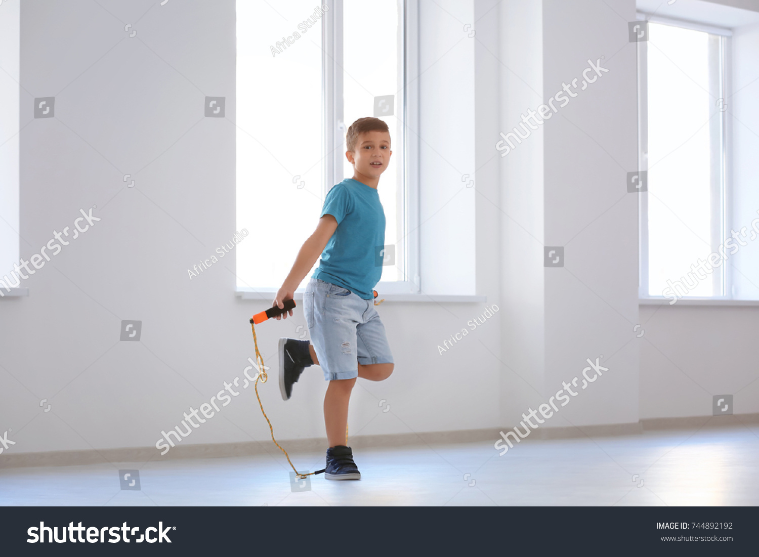 Adorable Boy Skipping Rope Indoors Stock Photo 744892192 | Shutterstock Adorable Boy Skipping Rope Indoors Stock Photo 744892192 | Shutterstock