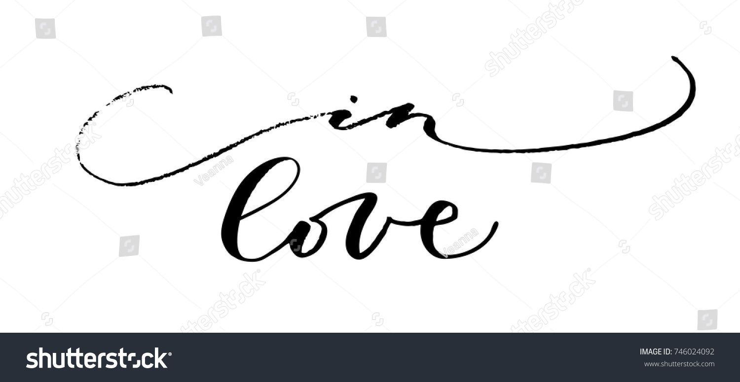 Handwritten Brush Style Modern Calligraphy Cursive Stock Vector