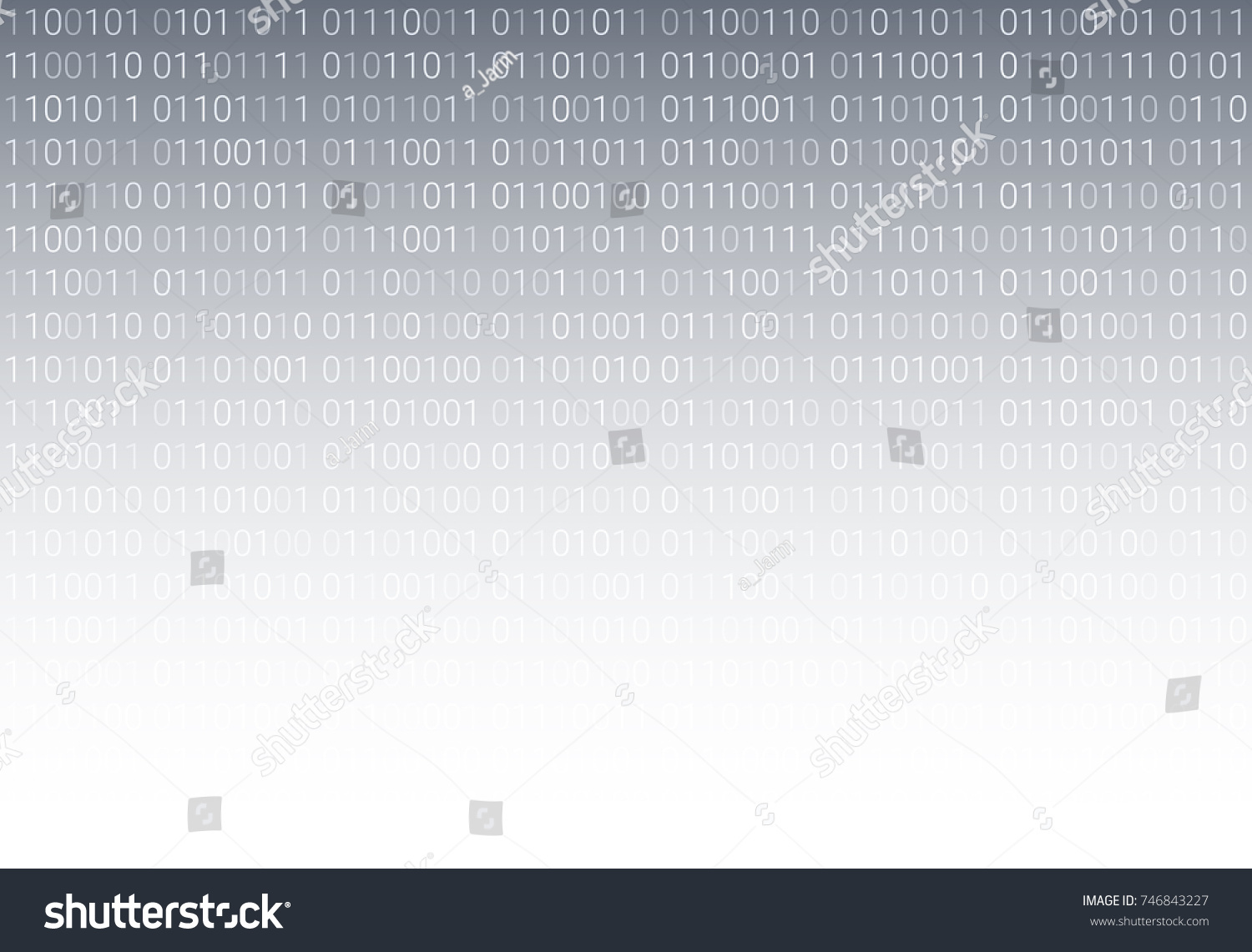 Binary Code Seamless Horizontal Pattern Digital Stock Vector (Royalty ...