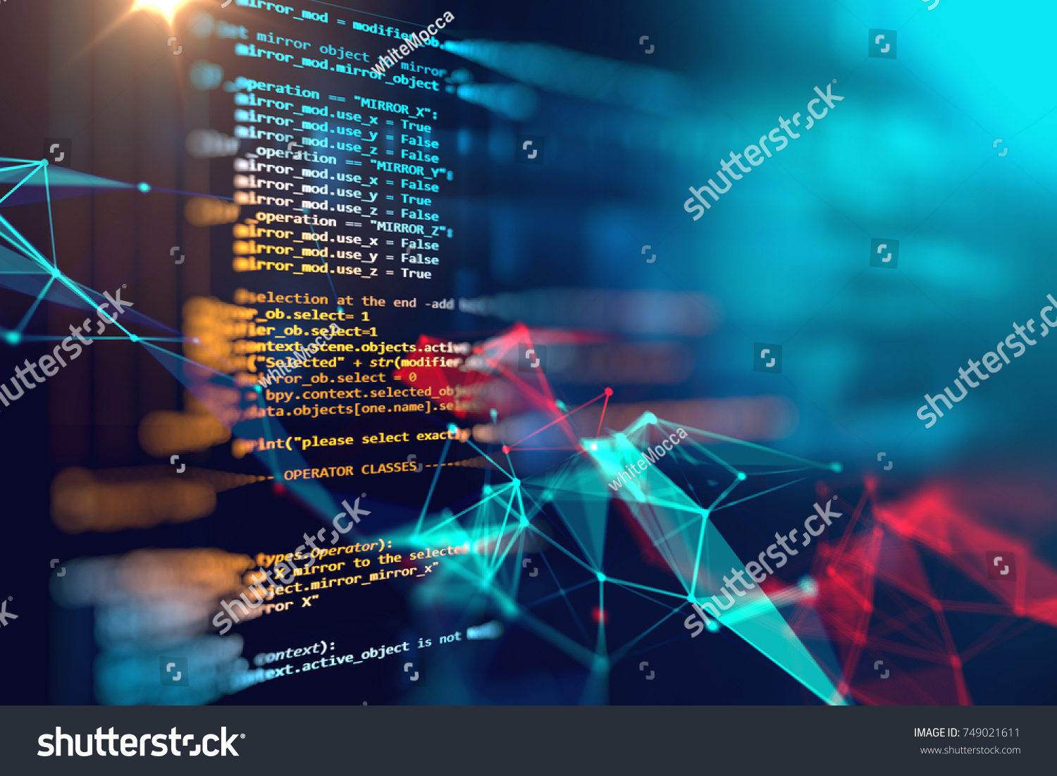 Programación de código en segundo plano: ilustración de stock 749021611 ...