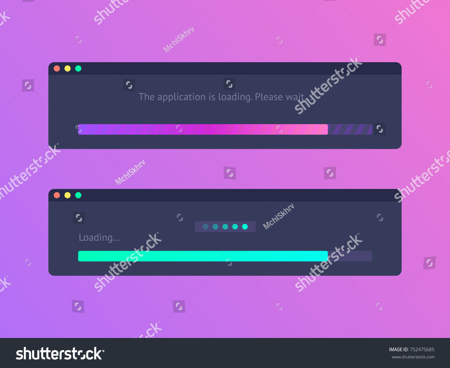 Progress Loading Bar Vector Progress Upload Stock Vector (Royalty Free) 752475685 | Shutterstock