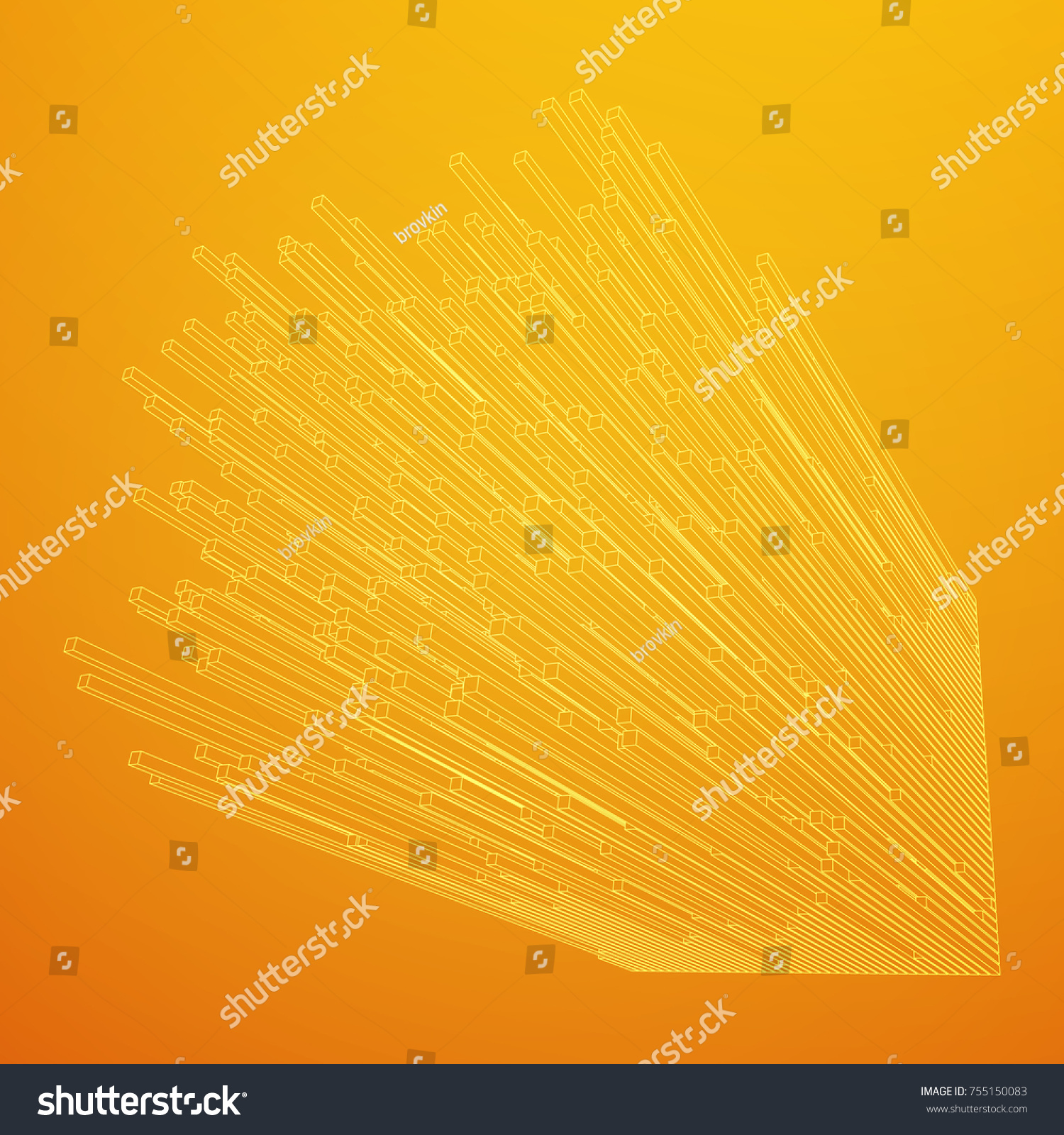 Big Data Visualization Machine Learning Algorithms Stock Vector