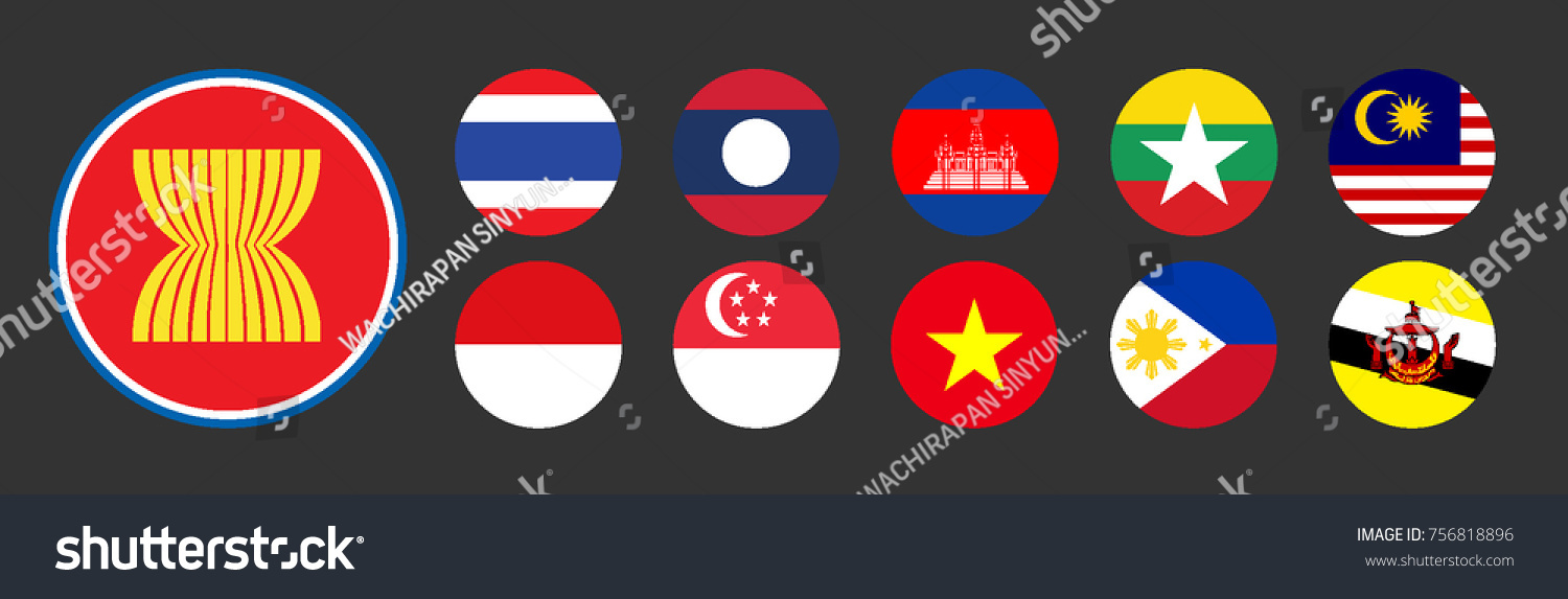 Aec Asean Economic Community Flags Stock Vector (Royalty Free ... Aec Asean Economic Community Flags Stock Vector (Royalty Free ...