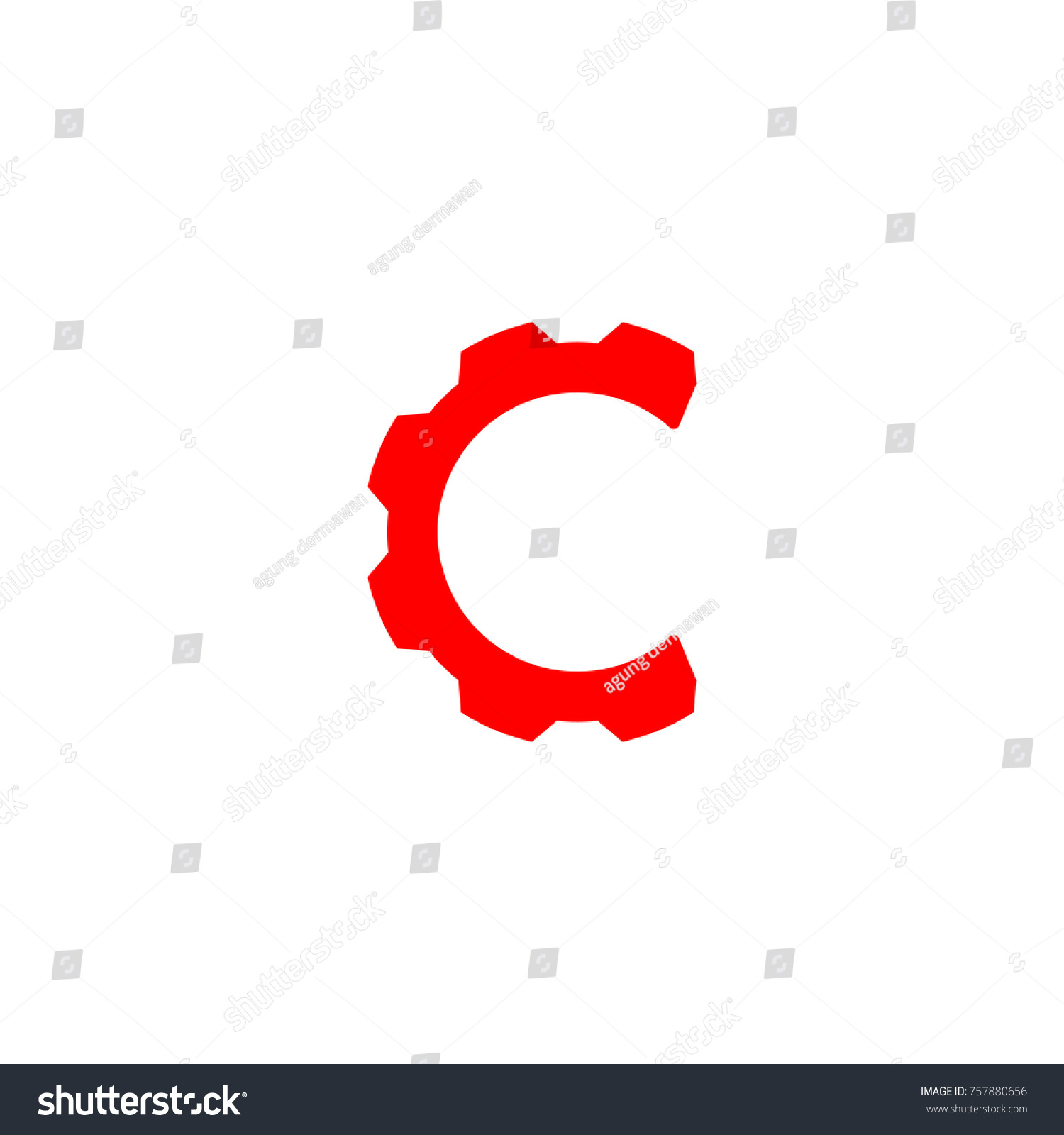 Letter C Gear Logo Design Stock Vector Royalty Free 757880656 Shutterstock