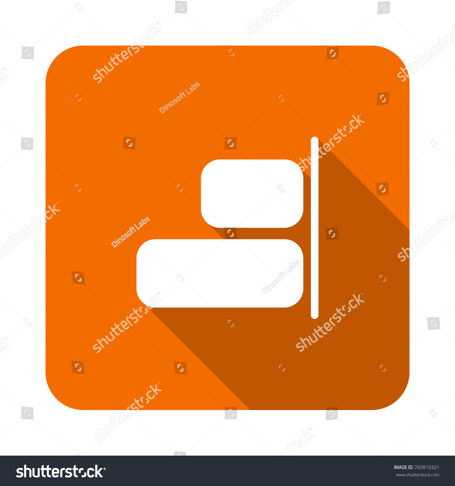 Alignment Square Rounded Stock Vector (Royalty Free) 760810321 ...